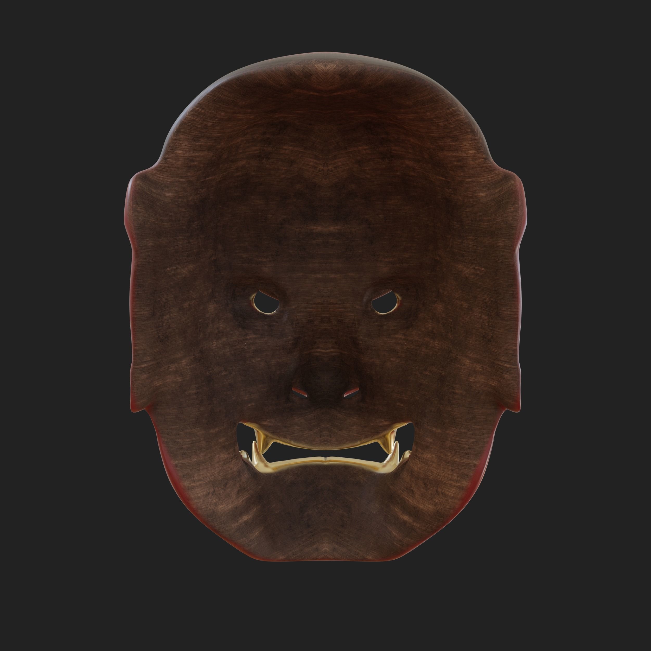 Japanese Mask Shikami Noh theatre mask 3d model 3D model | CGTrader