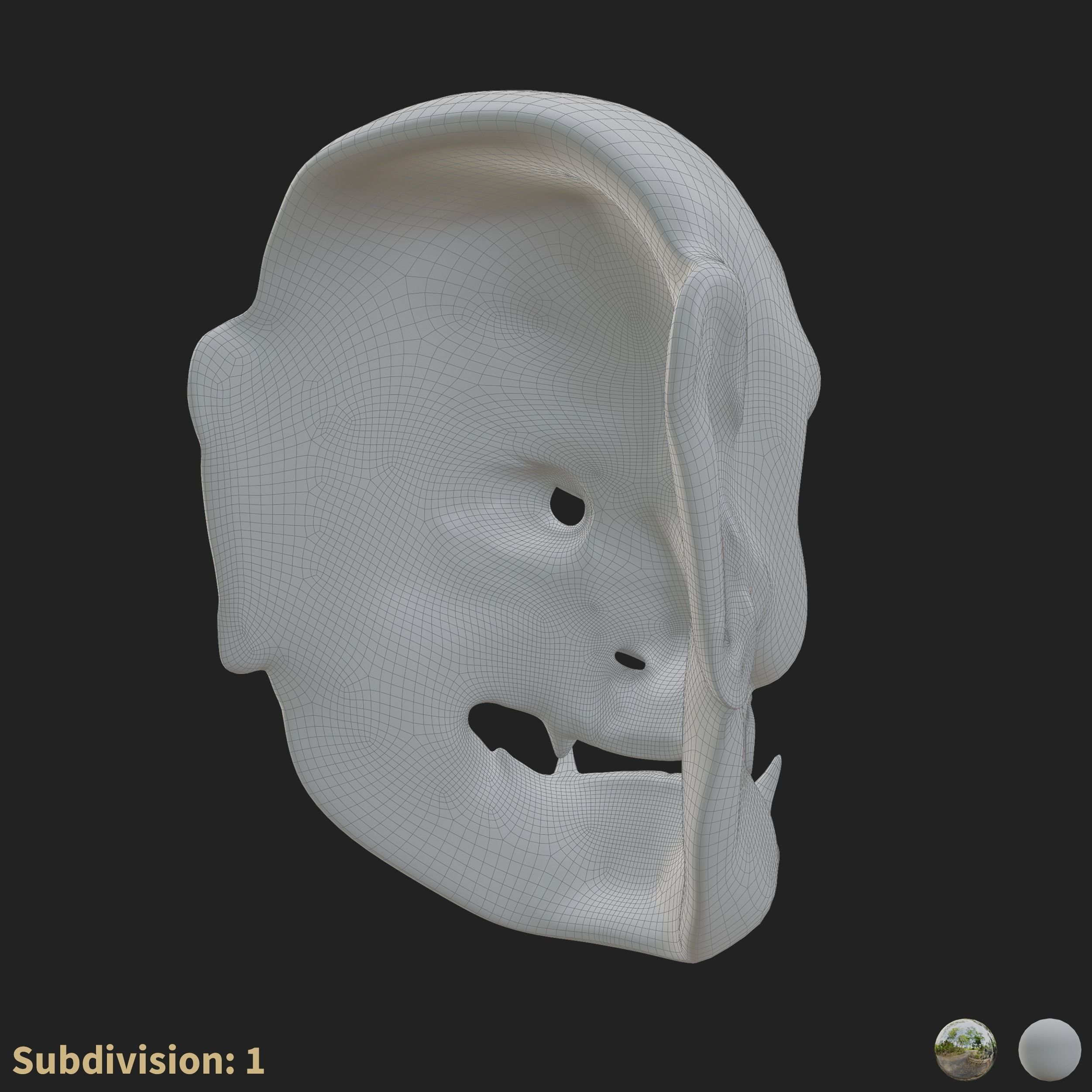 Japanese Mask Shikami Noh theatre mask 3d model 3D model | CGTrader