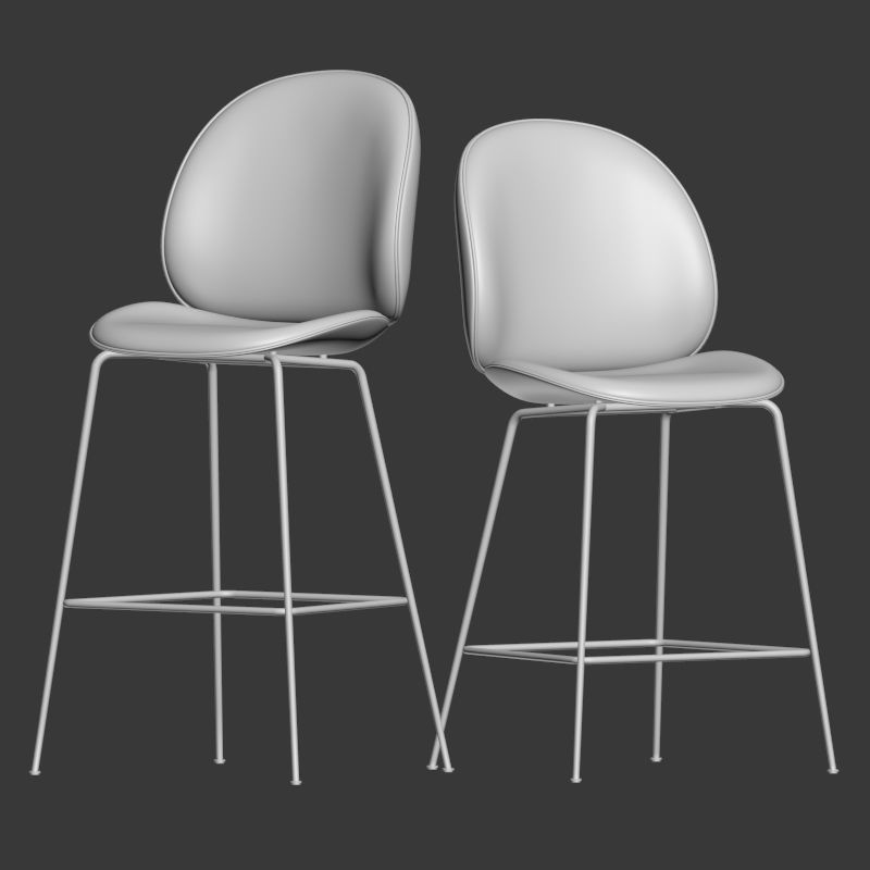 Gubi Beetle Bar Stool Coutner Stool 3D model | CGTrader