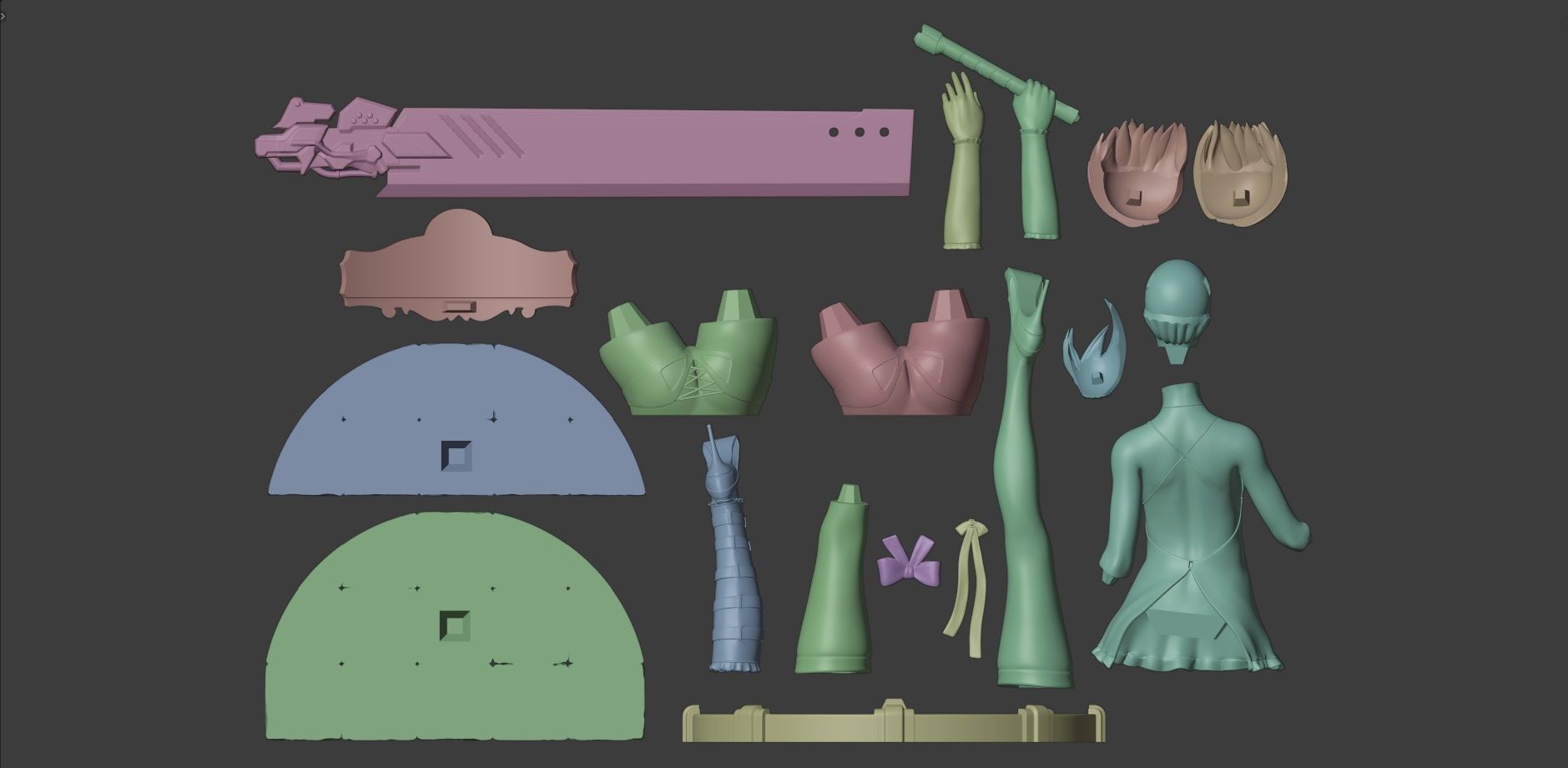 Nier Automata - 2B Kaine suit 3D model 3D printable | CGTrader