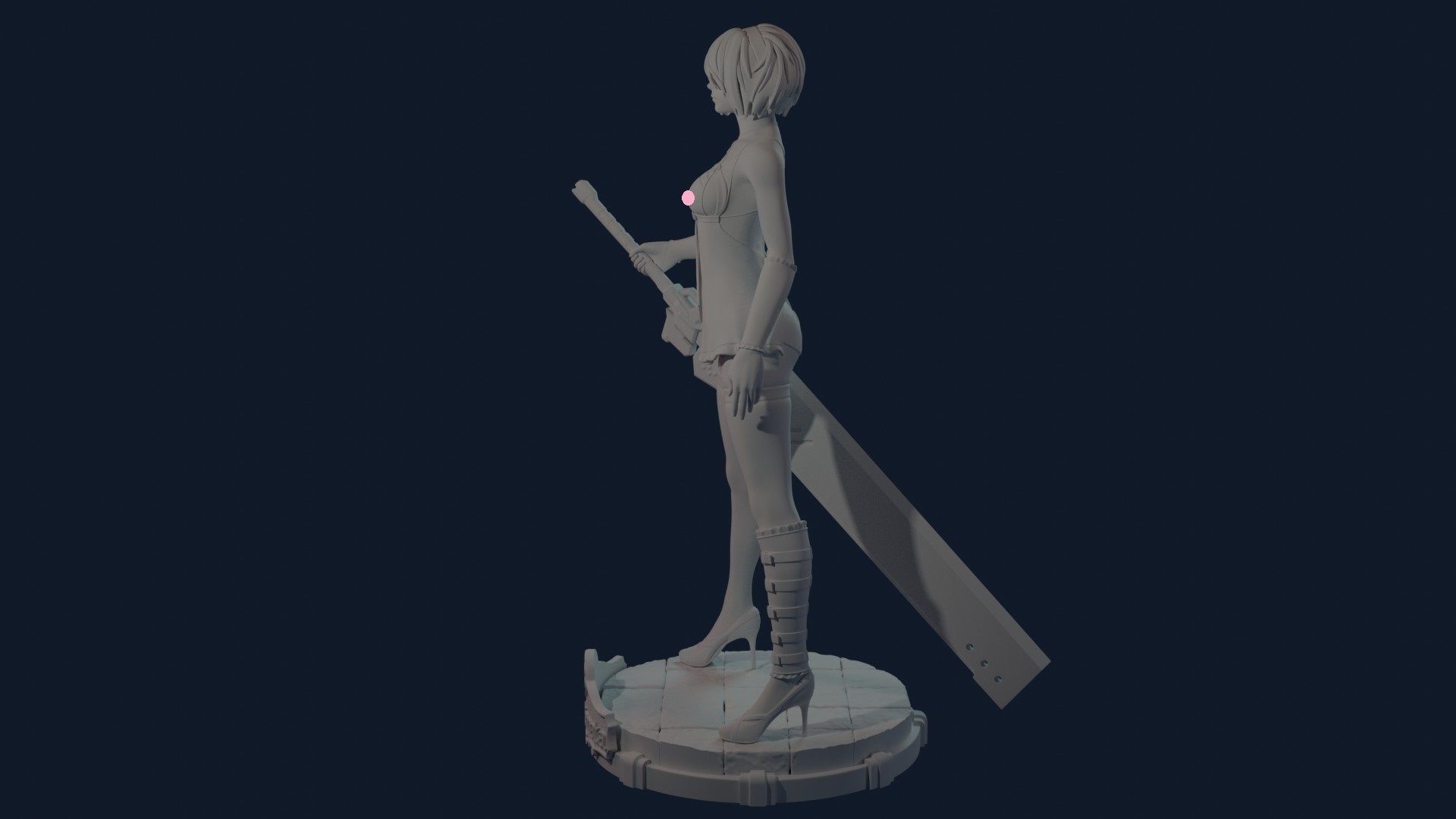 Nier Automata - 2B Kaine suit 3D model 3D printable | CGTrader