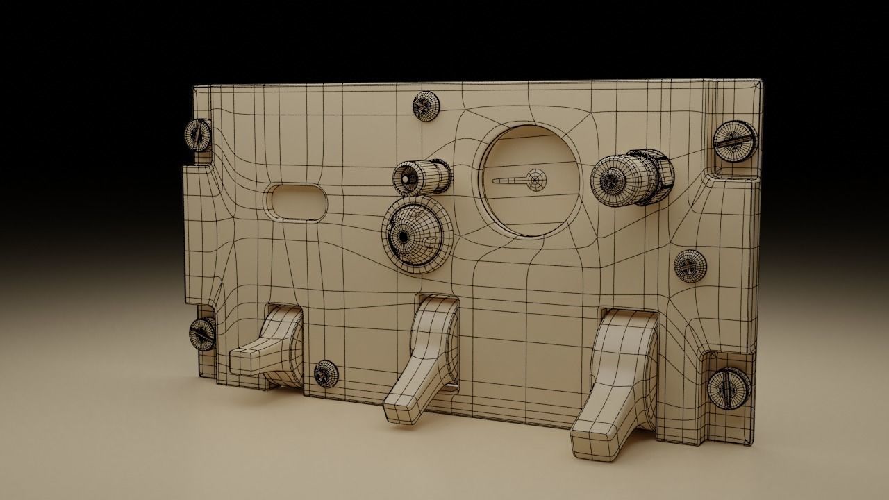 F16 Oxygen Regulator Panel 3D model rigged | CGTrader