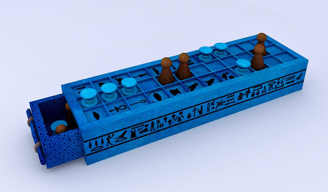 Ancient Egyptian Game of Senet 3D model | CGTrader