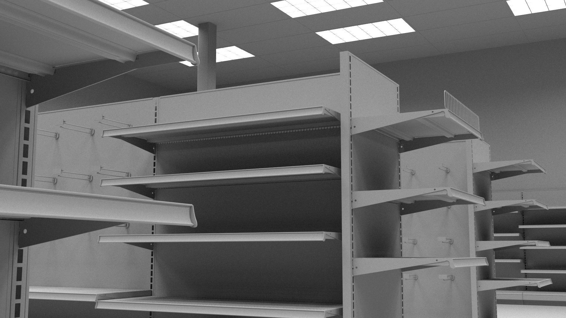 Store Shelves Environment 3D model | CGTrader
