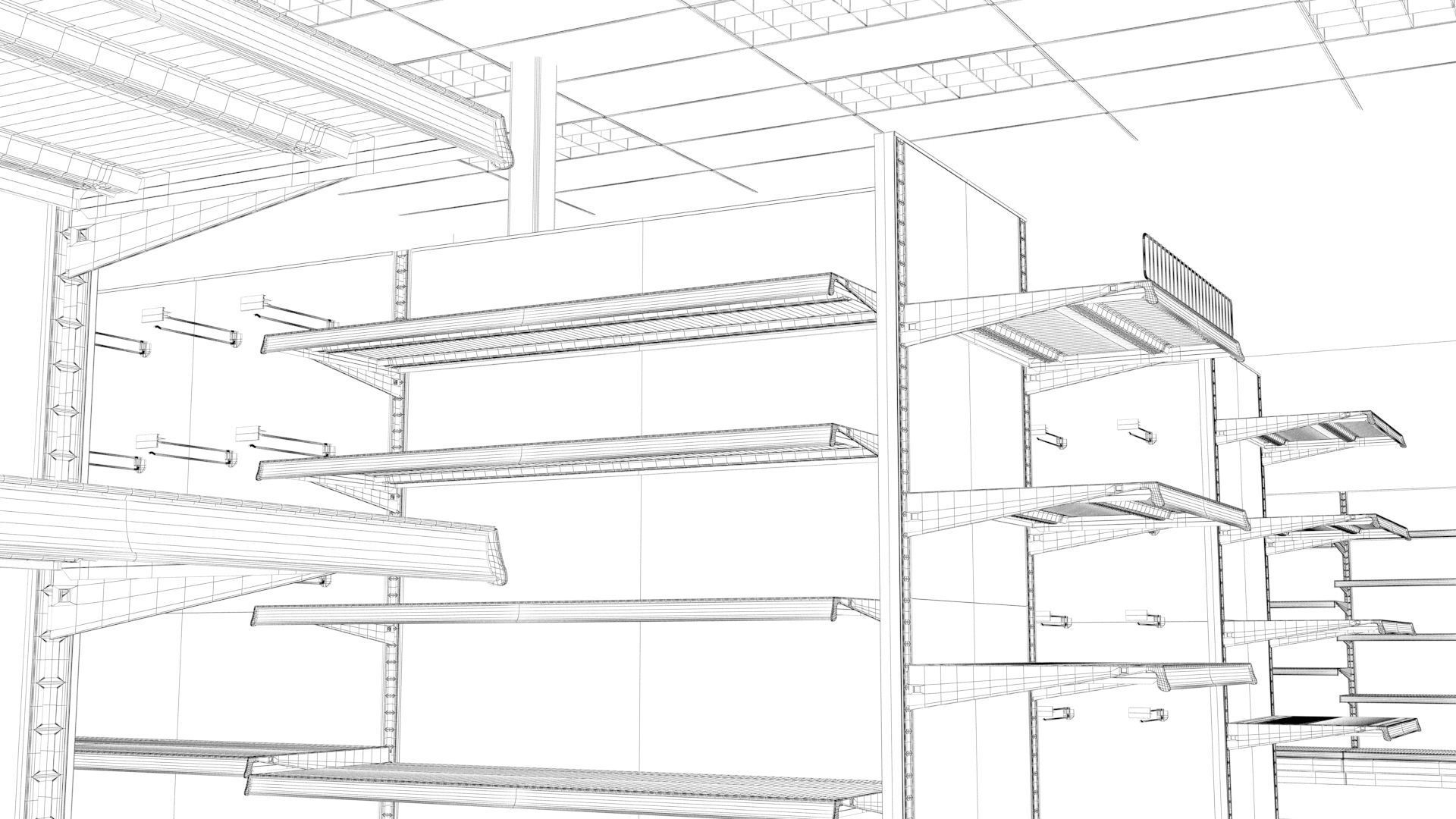 Store Shelves Environment 3D model | CGTrader