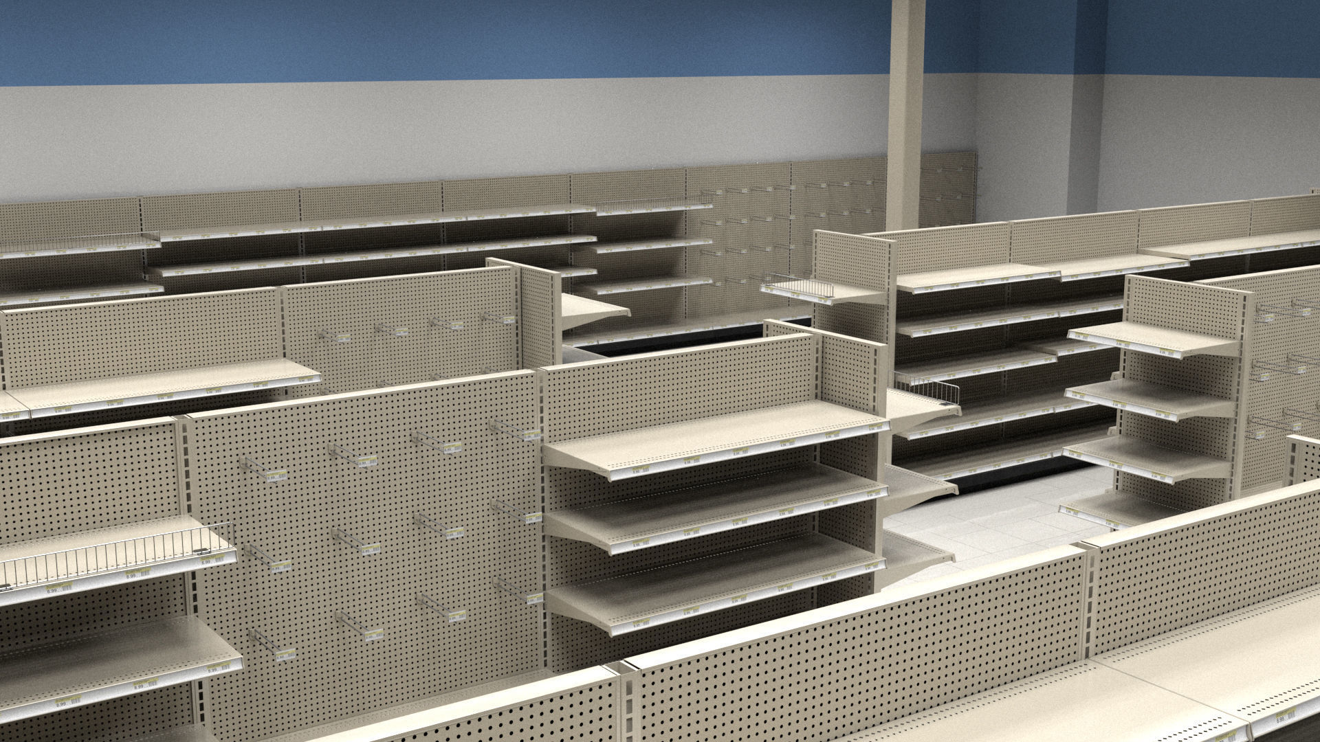Store Shelves Environment 3D model | CGTrader