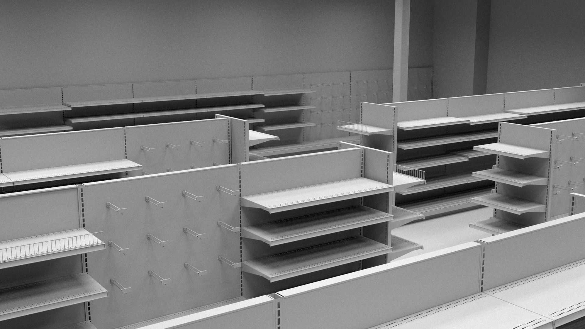 Store Shelves Environment 3D model | CGTrader