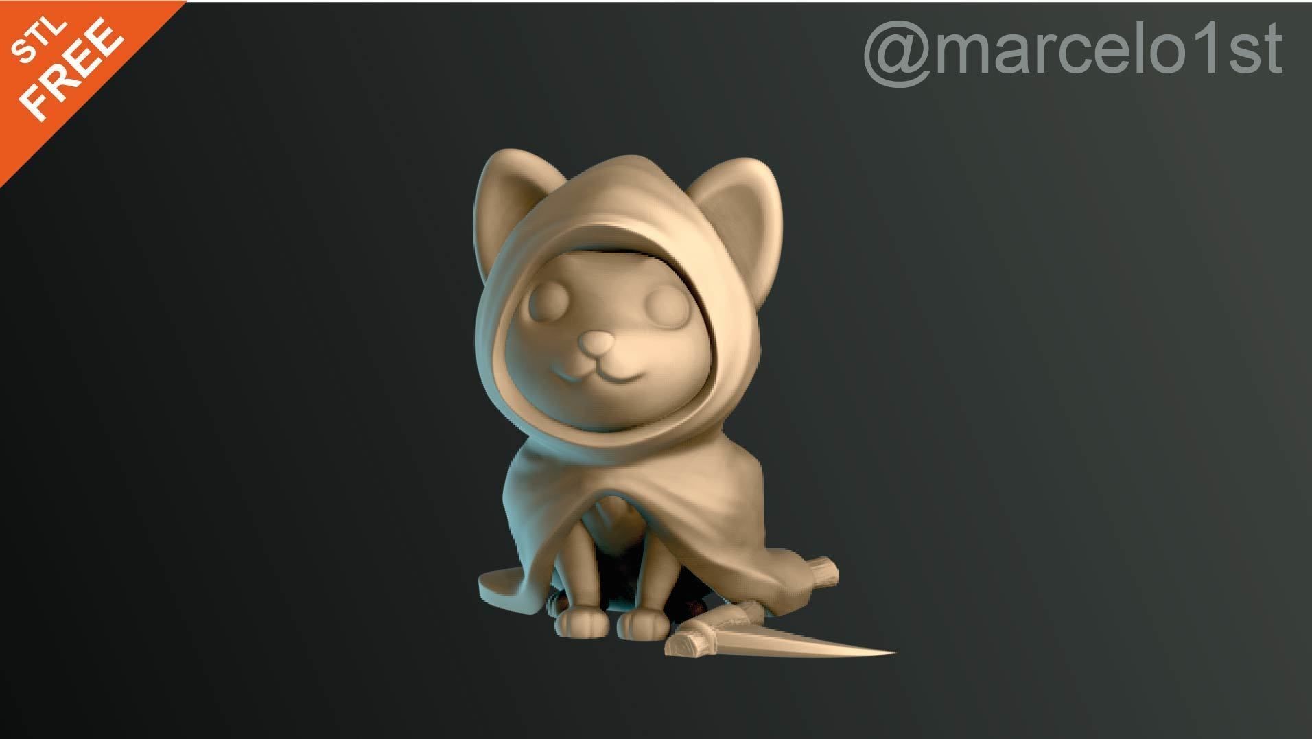 Halloween Cat Reaper free 3D model 3D printable | CGTrader