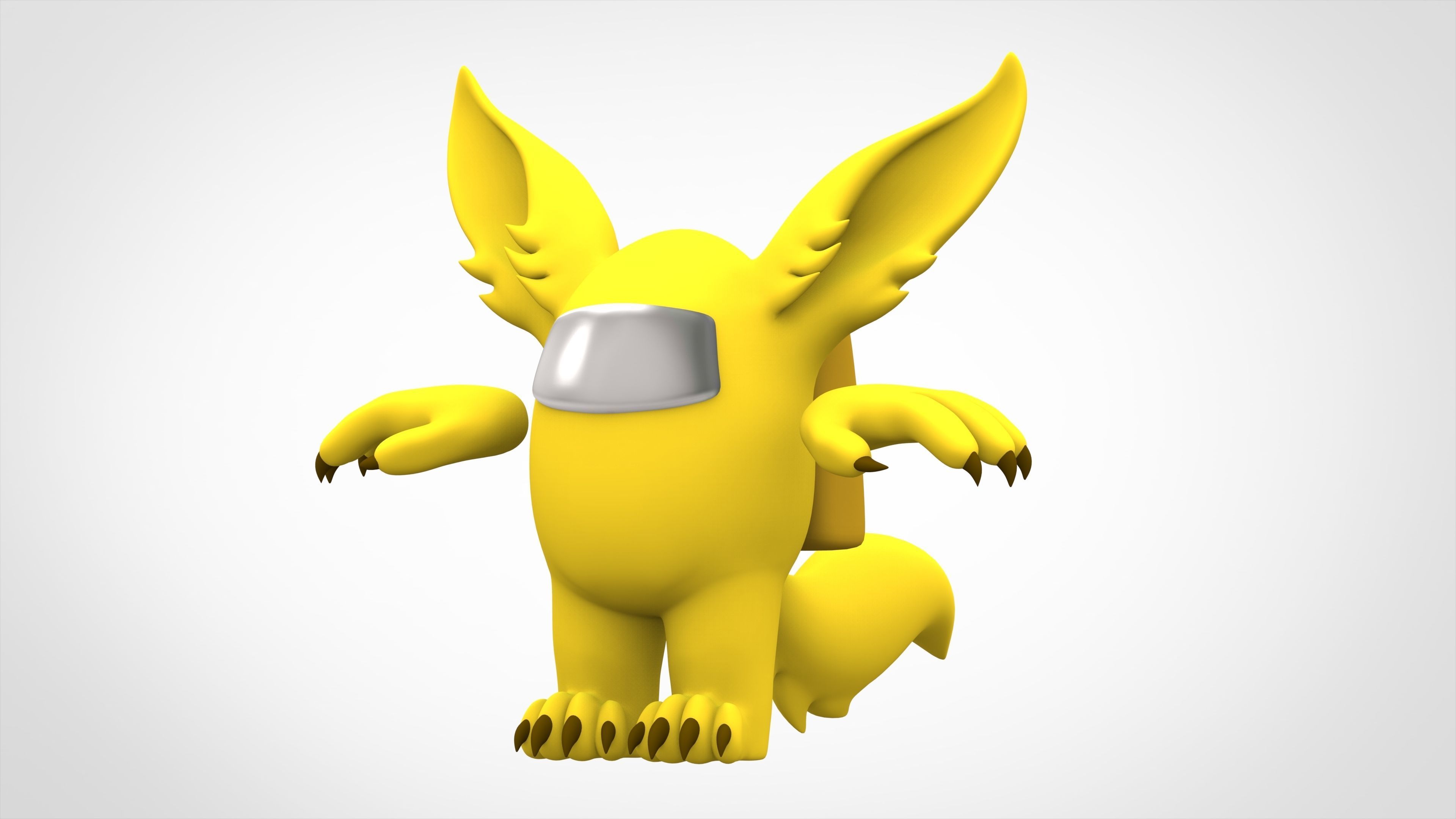 3D model Among Us Yellow Werewolf VR / AR / low-poly | CGTrader