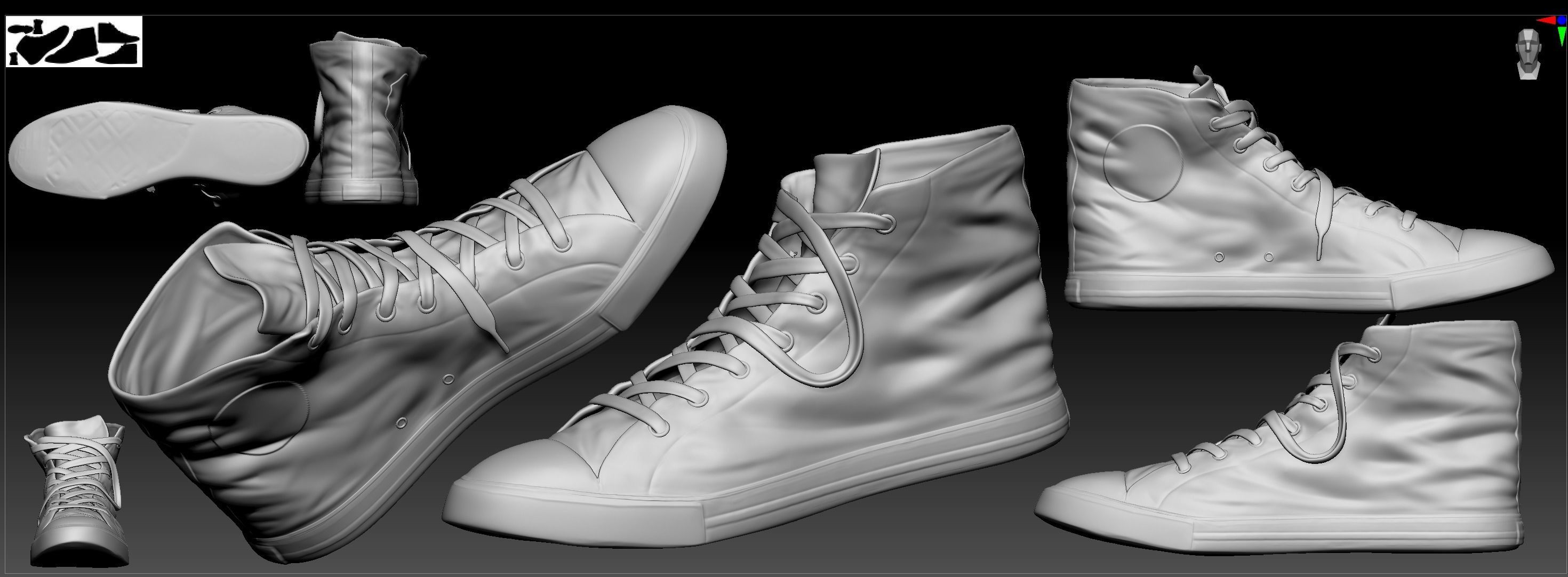 3D model Converse Shoe grudge texture VR / AR / low-poly | CGTrader