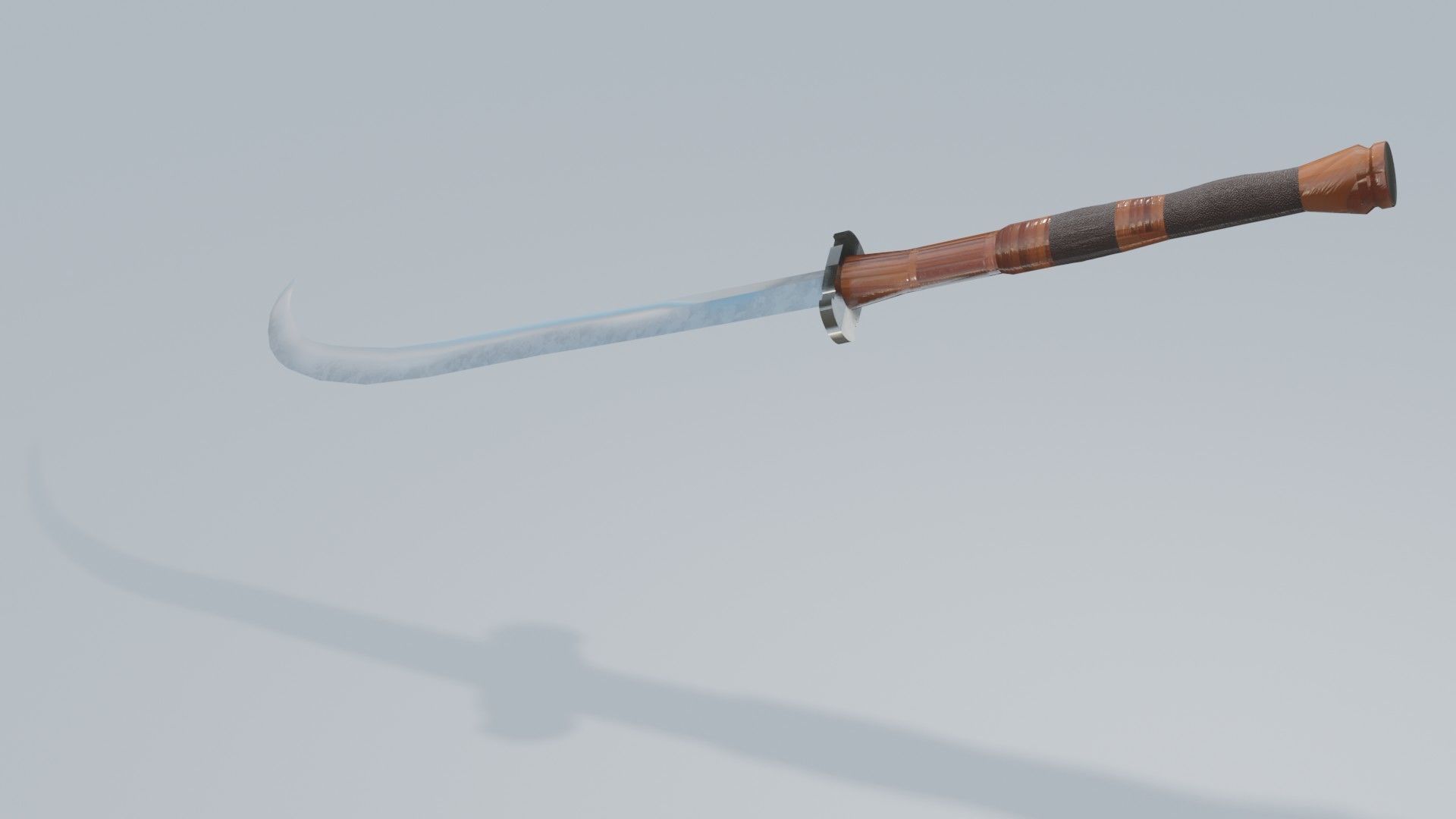 realistic falx sword with wooden handle free VR / AR / low-poly 3D ...