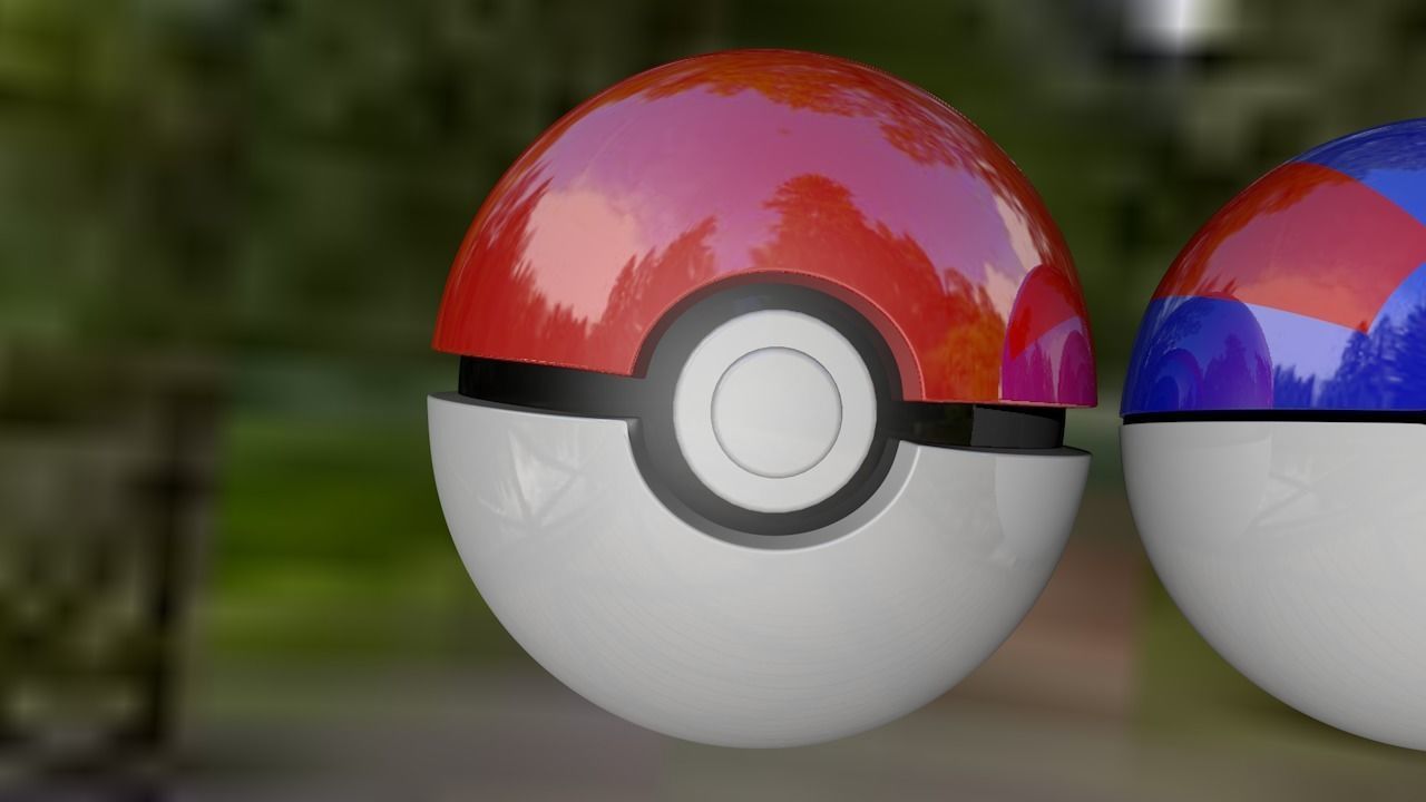 PokeBall GreatBall and UltraBall 3D model | CGTrader