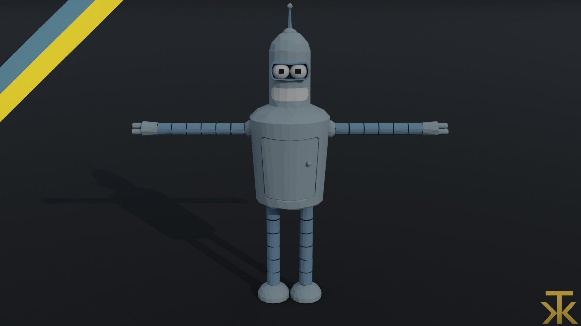 Bender Rodriguez Polygonal Style free 3D model rigged | CGTrader