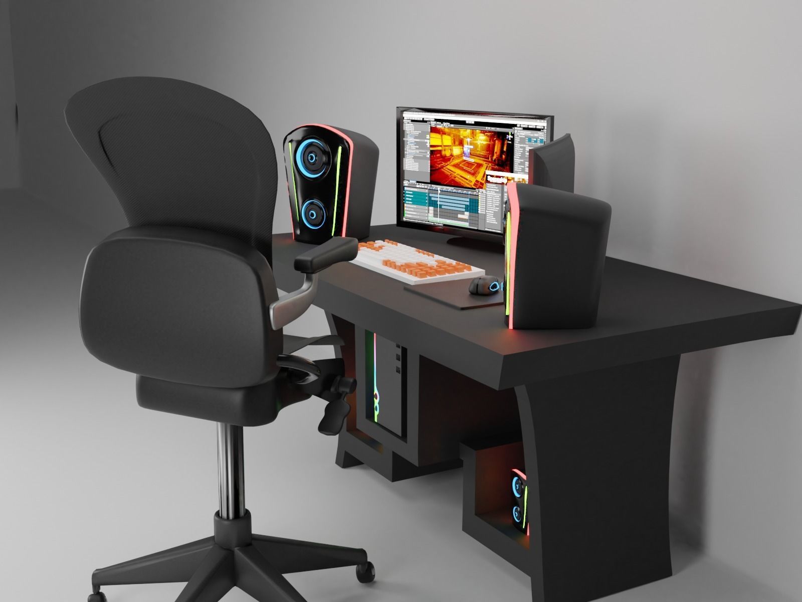 PC Setup 3D model | CGTrader
