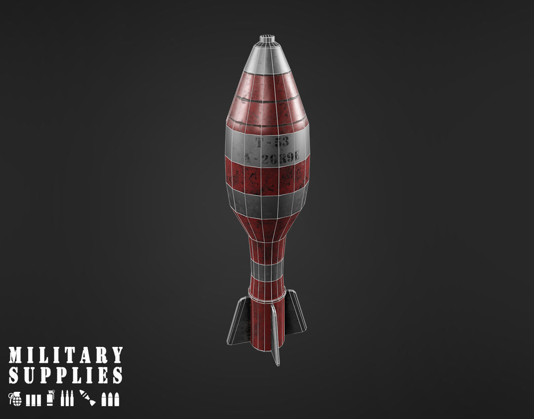 3D model Military Supplies Pack - Mortar Ammo Box VR / AR / low-poly ...