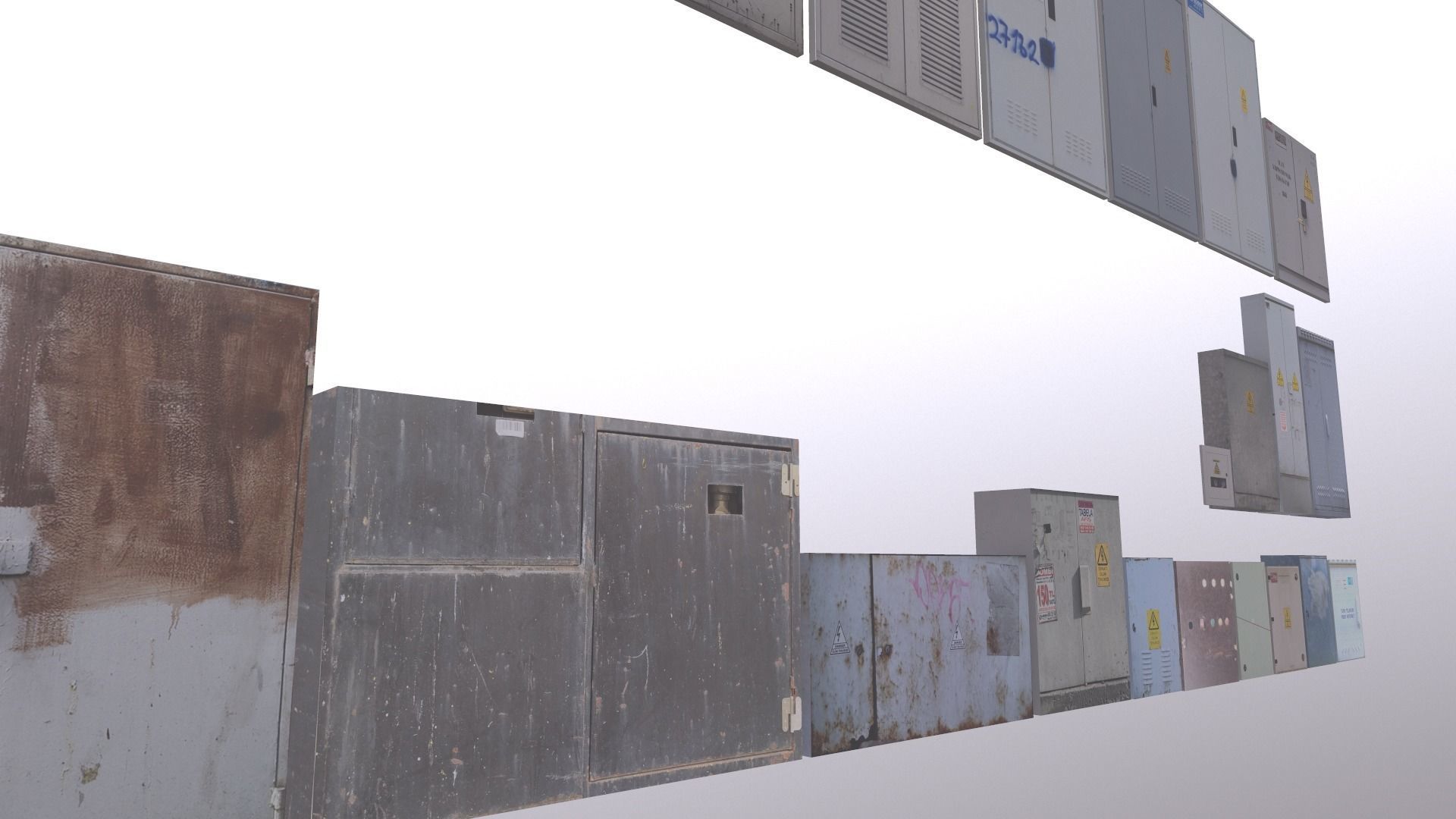 3D model 21 Electric Box Asset in one map VR / AR / low-poly | CGTrader