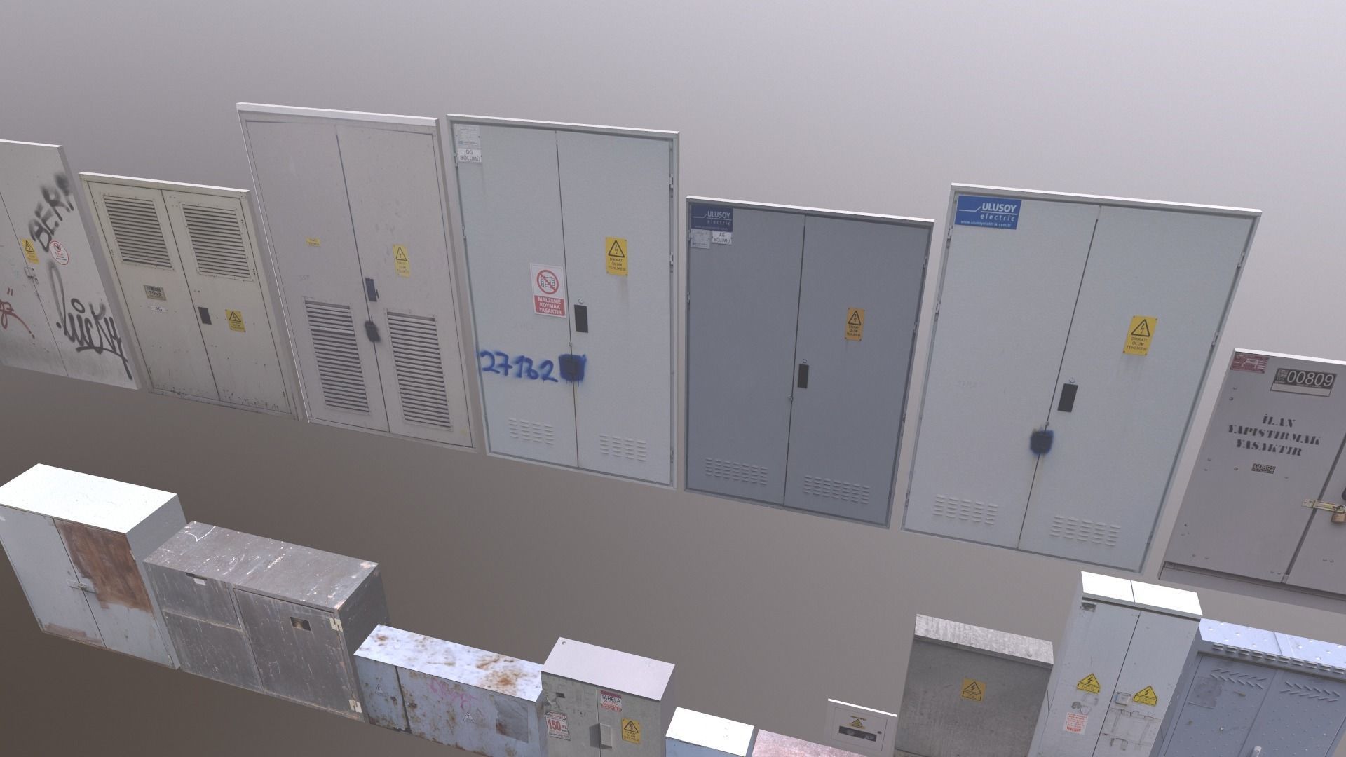 3D model 21 Electric Box Asset in one map VR / AR / low-poly | CGTrader