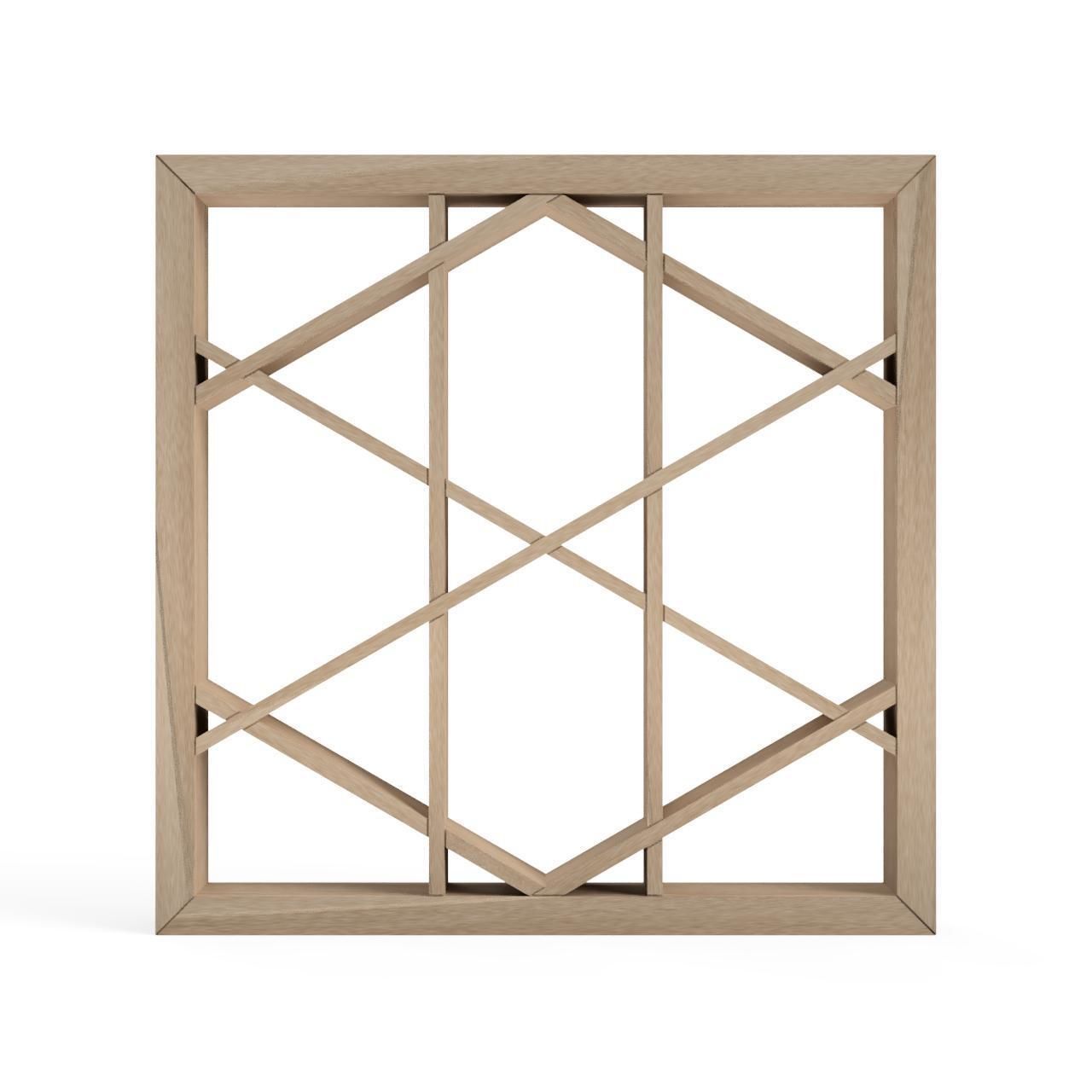 Kagome square frame - oak 3D model 3D printable | CGTrader