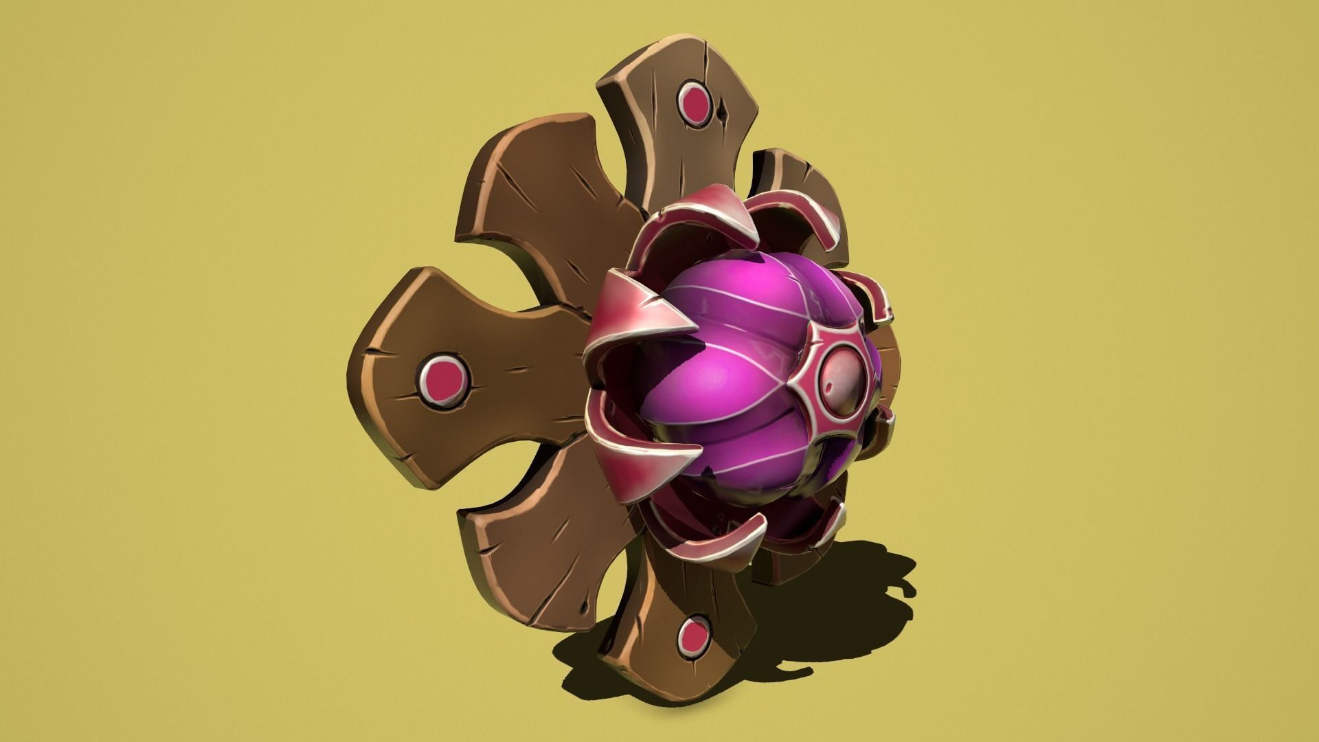 3D model Fantasy flower floor wall lamp VR / AR / low-poly | CGTrader