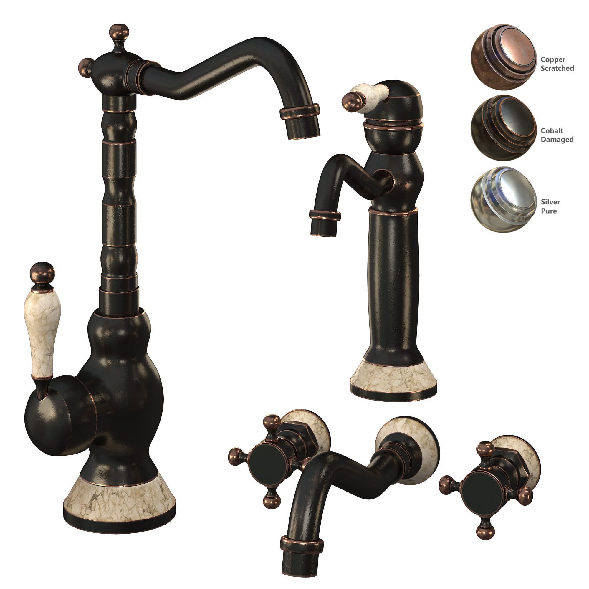 Chester Classic Style Kitchen Tap 3D model | CGTrader