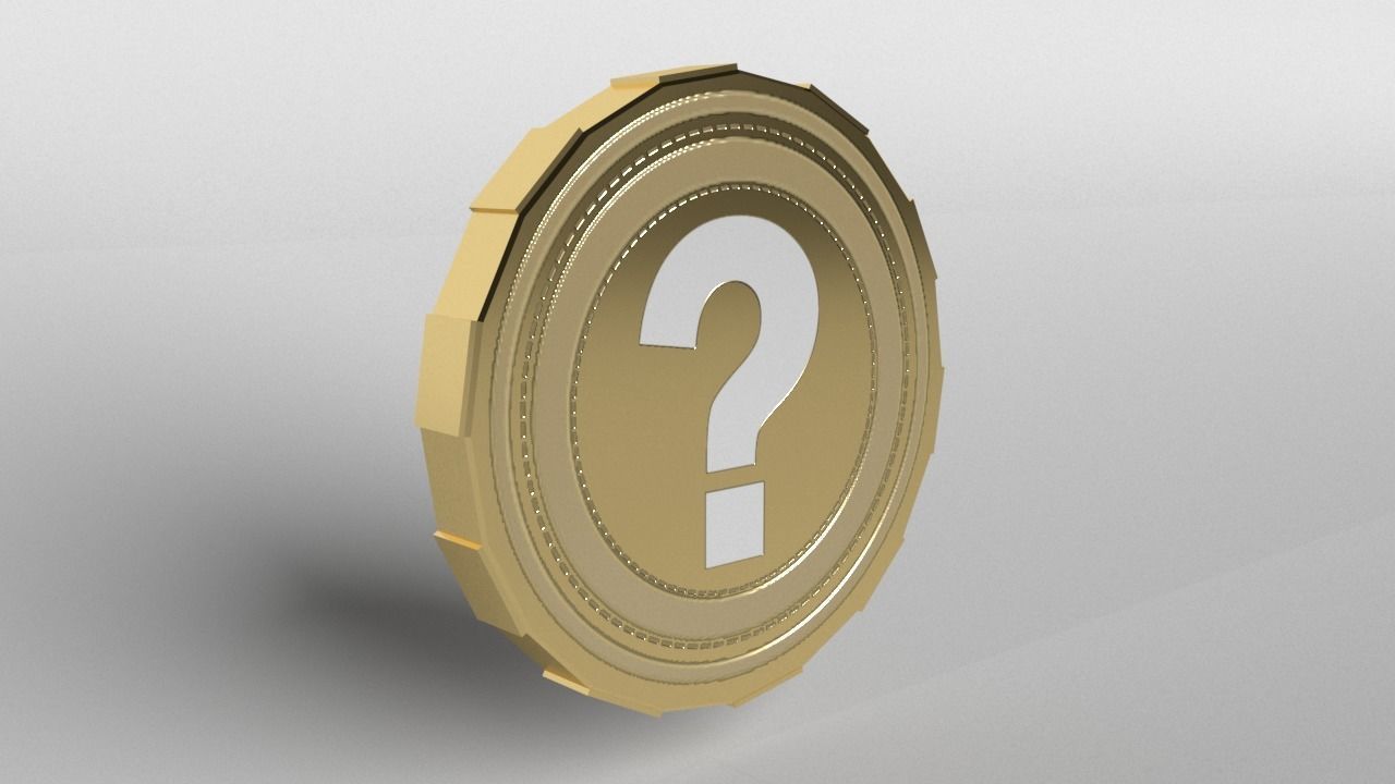 3D model Question Mark Coin VR / AR / low-poly | CGTrader