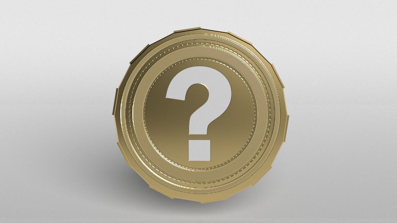 3D model Question Mark Coin VR / AR / low-poly | CGTrader