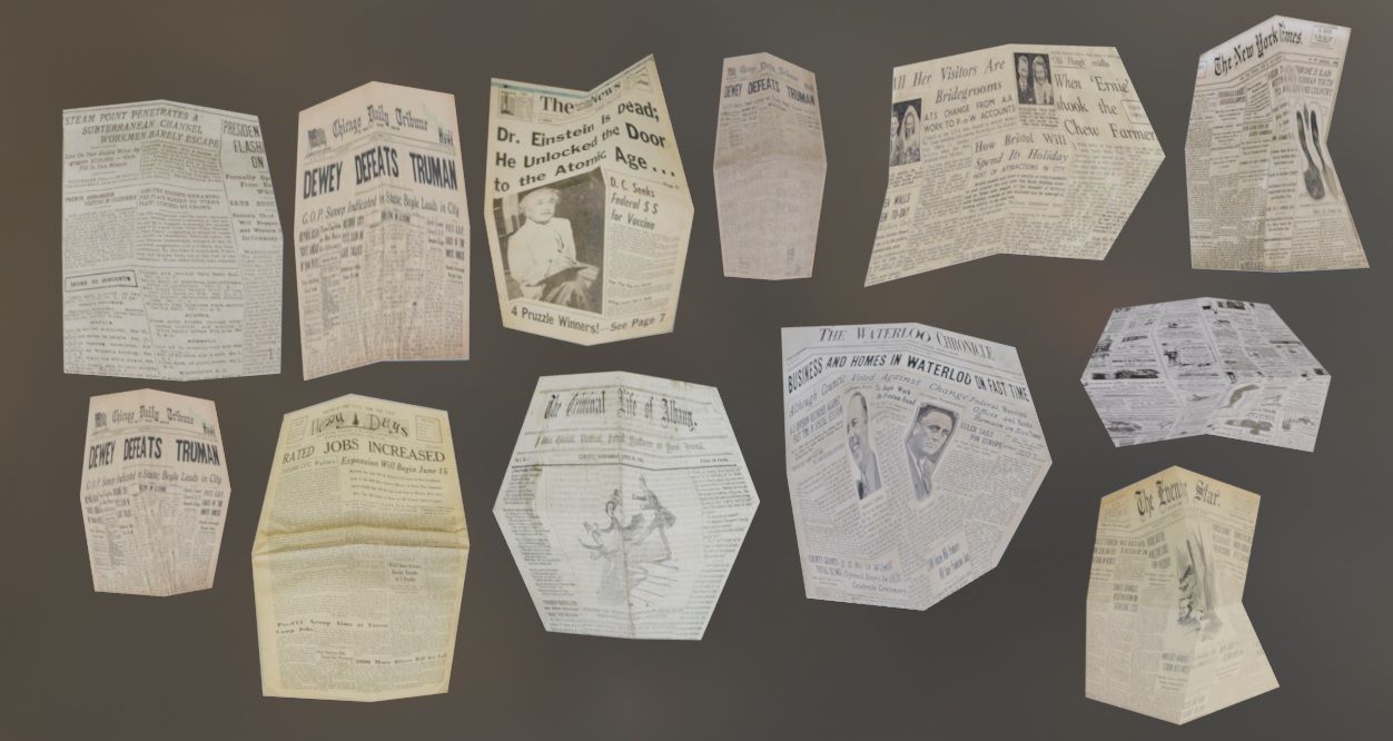 newspaper pieces free VR / AR / low-poly 3D model | CGTrader