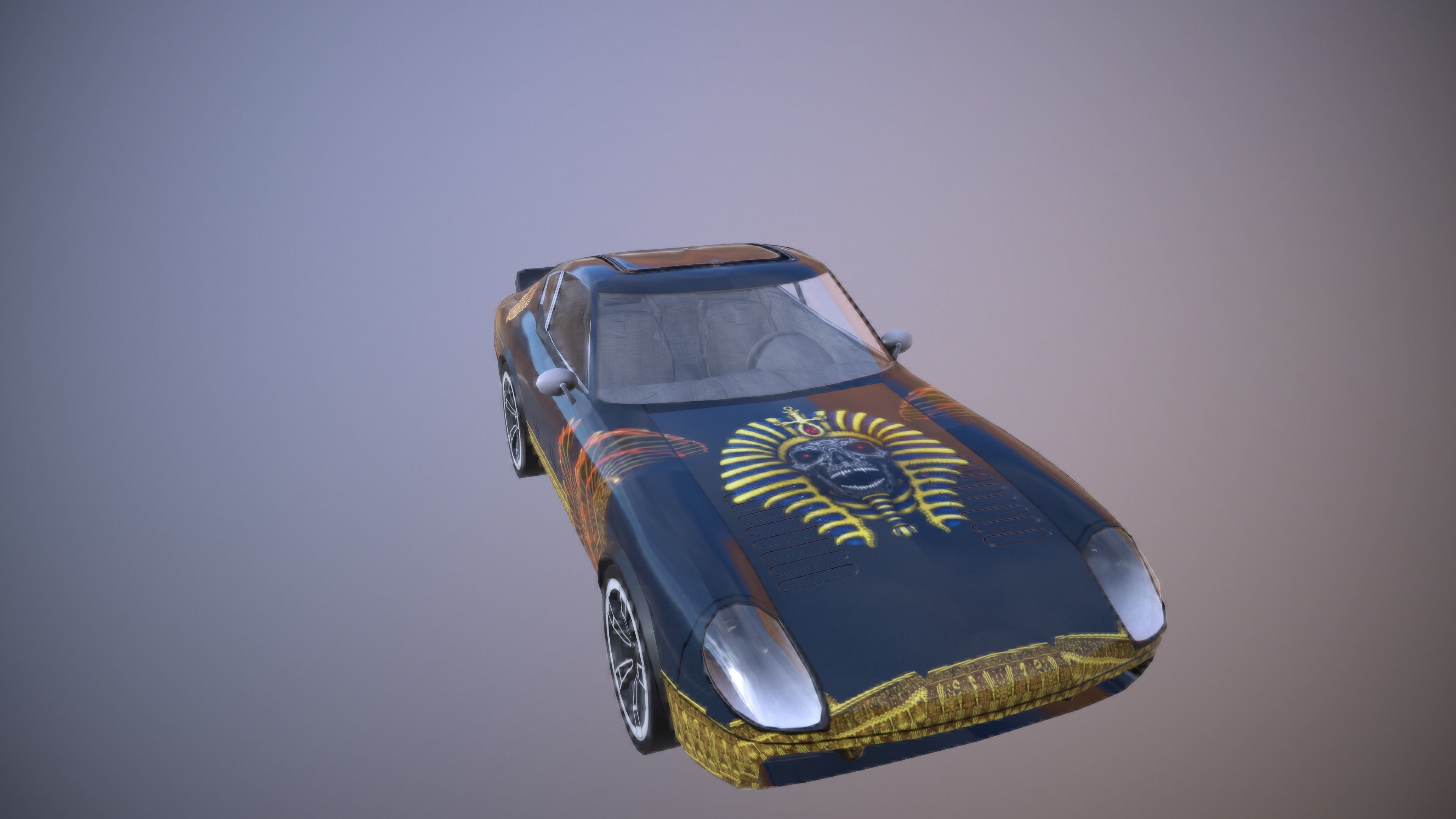 3D model pharaoh car ready for game VR / AR / low-poly | CGTrader