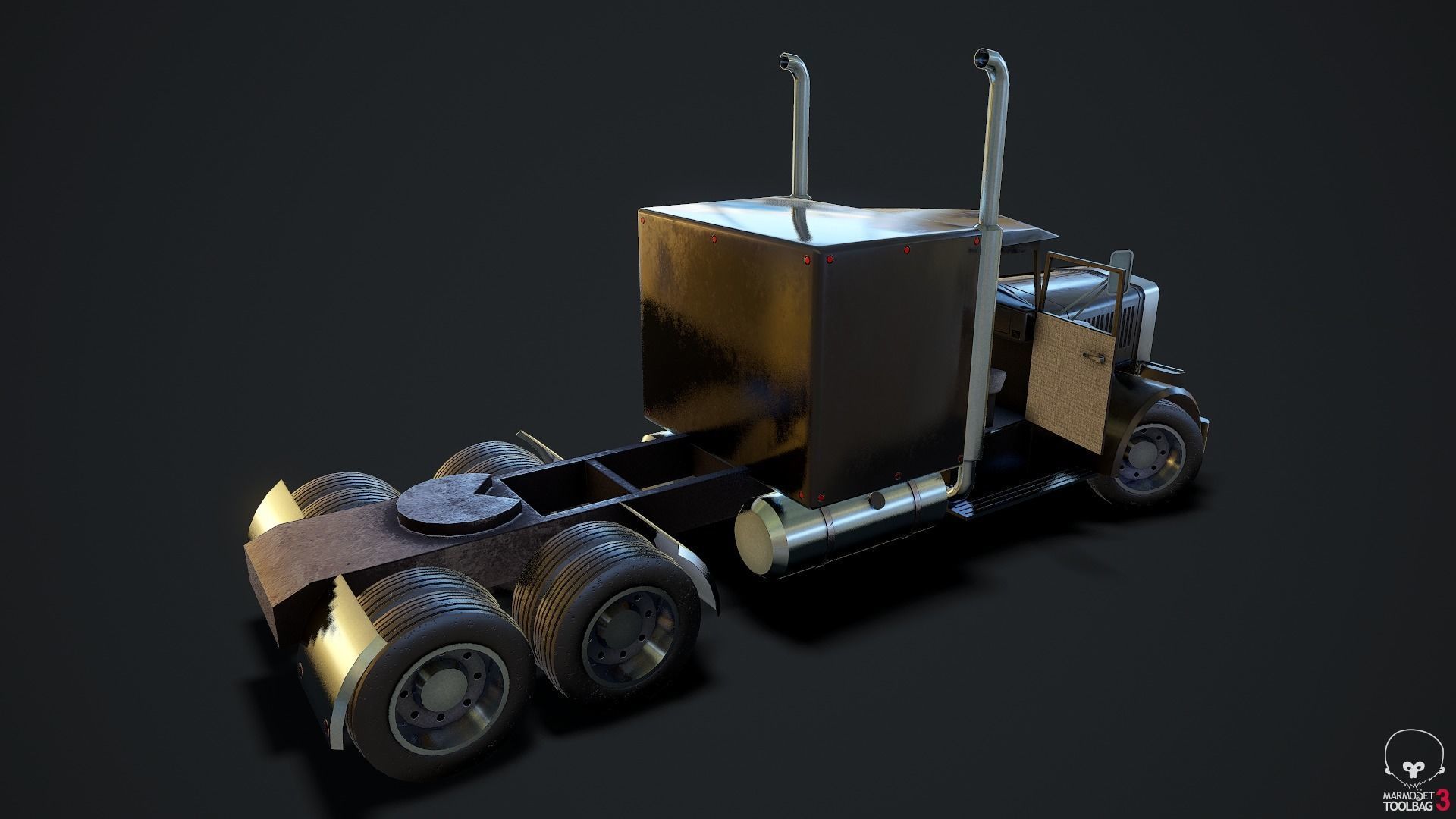 3D model Gameready truck semi VR / AR / low-poly | CGTrader