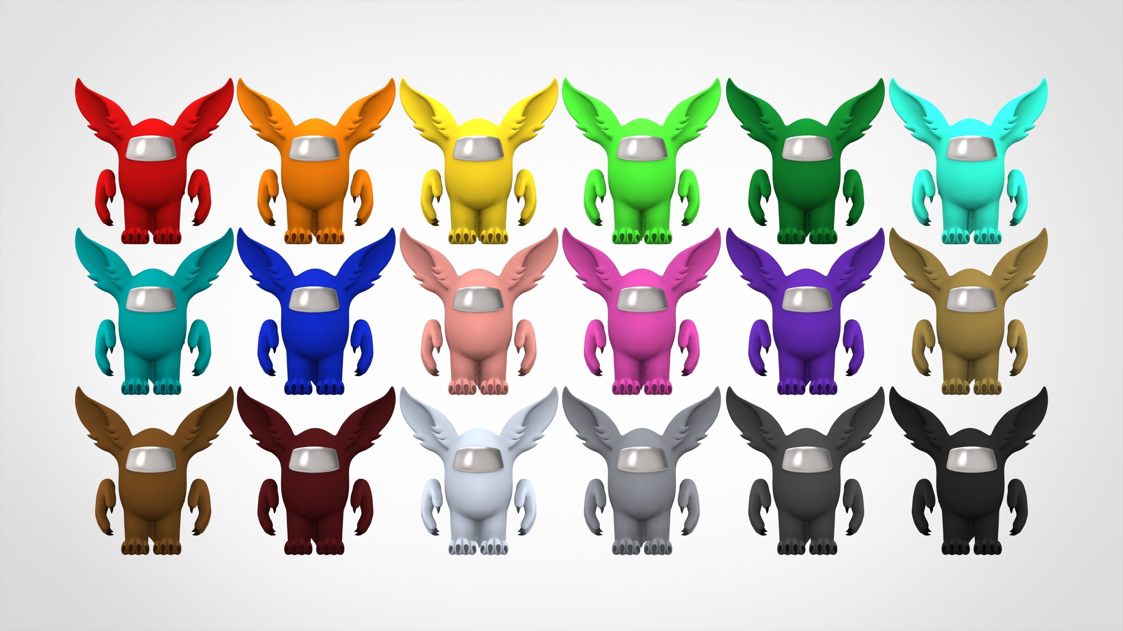 Among Us Werewolfs Pack 3D model | CGTrader