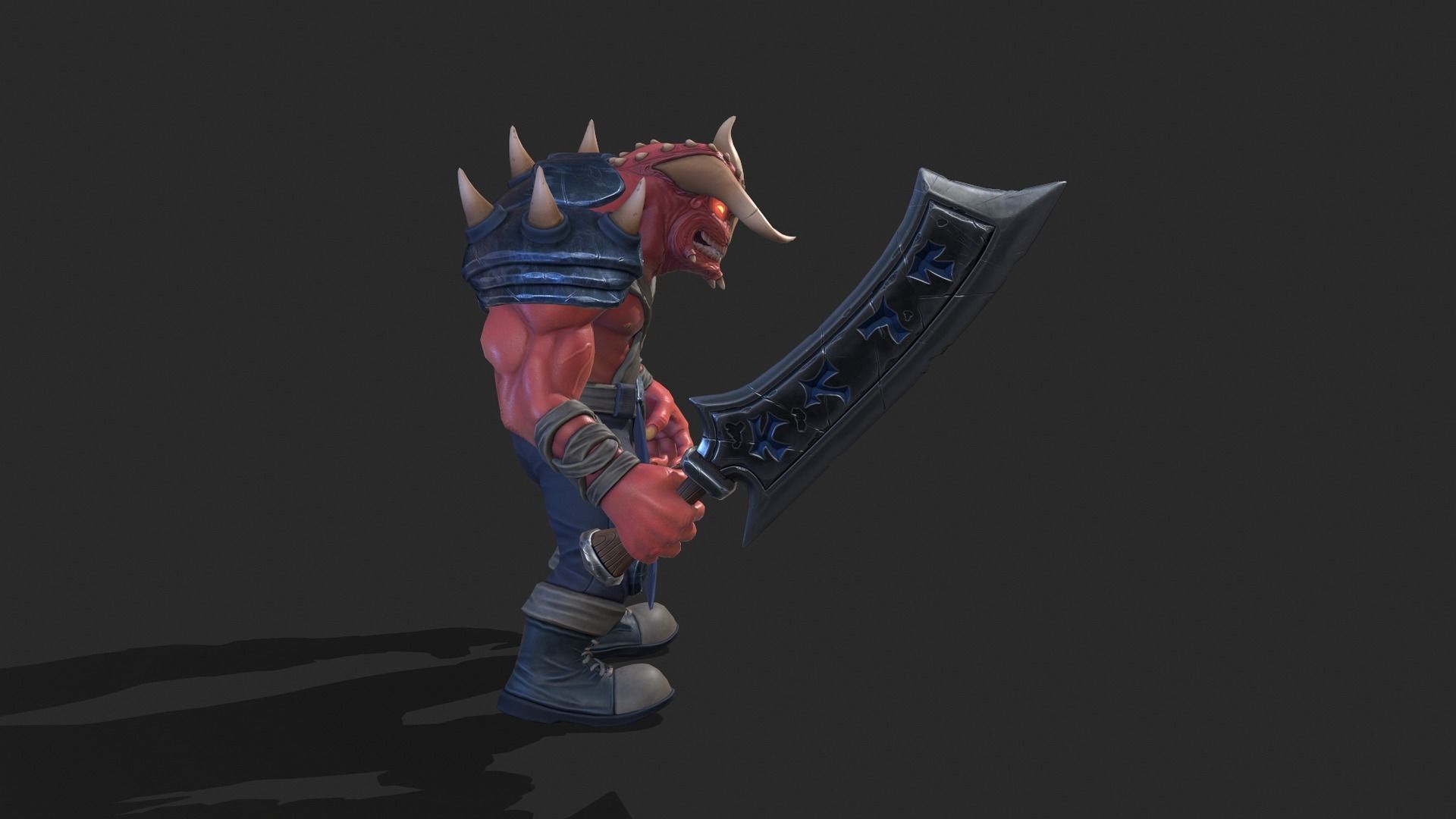 3D model Red Daemon - Game Ready VR / AR / low-poly rigged animated ...