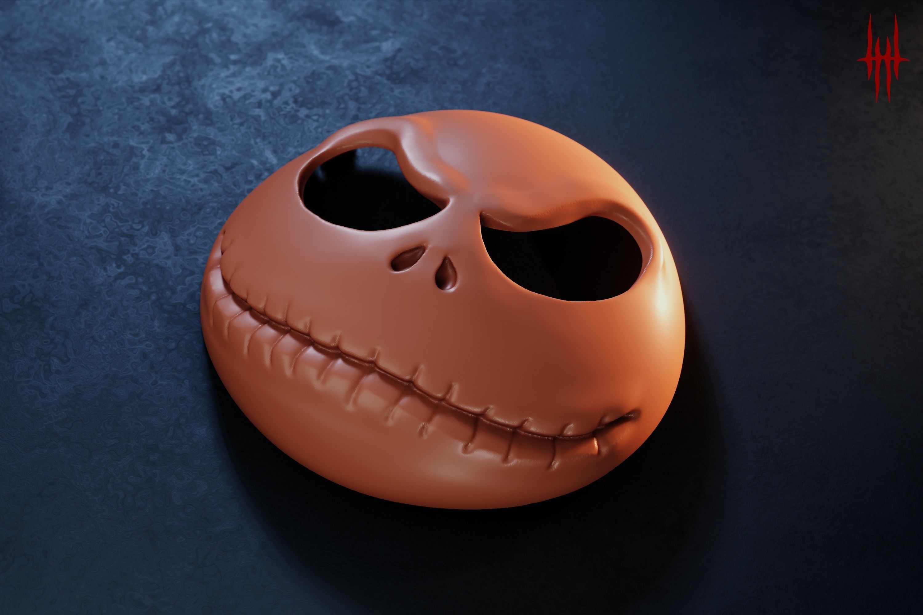 Jack Skellington Mask - Halloween Mask 3D model 3D printable | CGTrader