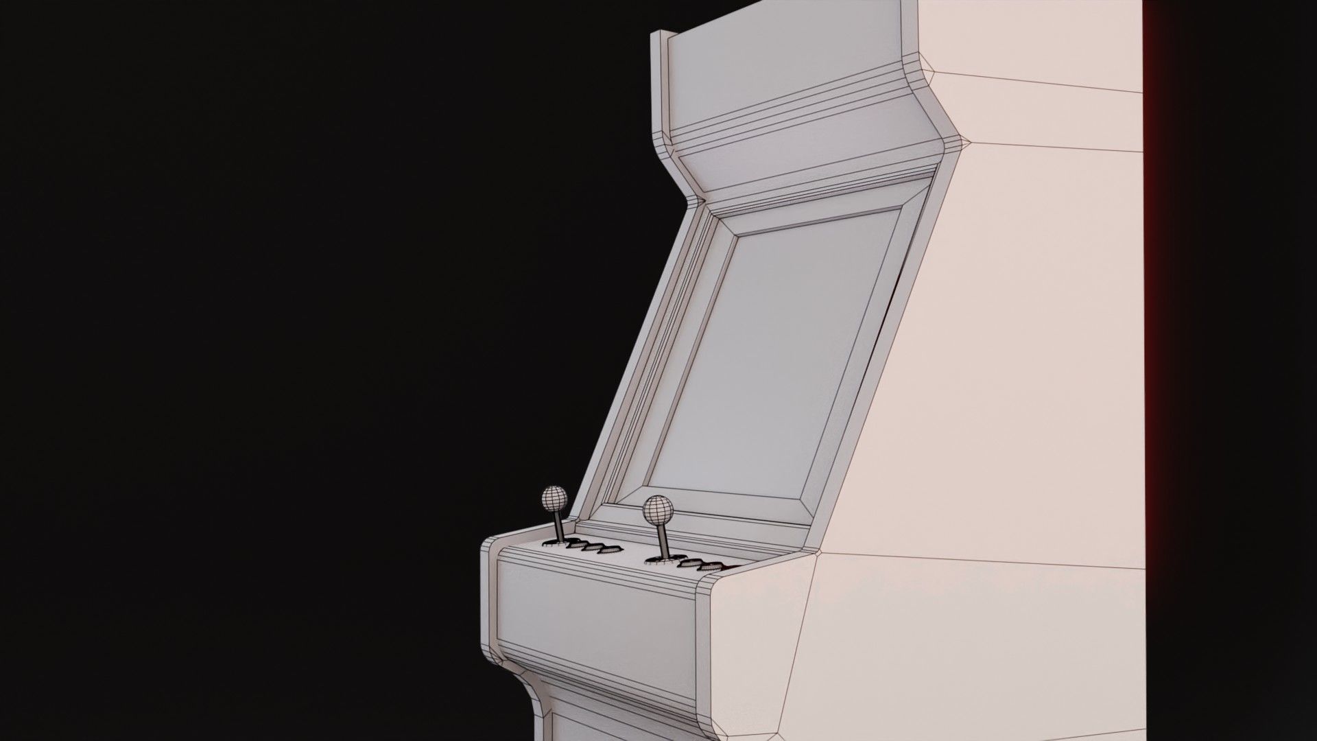 3D model 4 Arcade Machines with Chair - Retro - Game Ready VR / AR ...