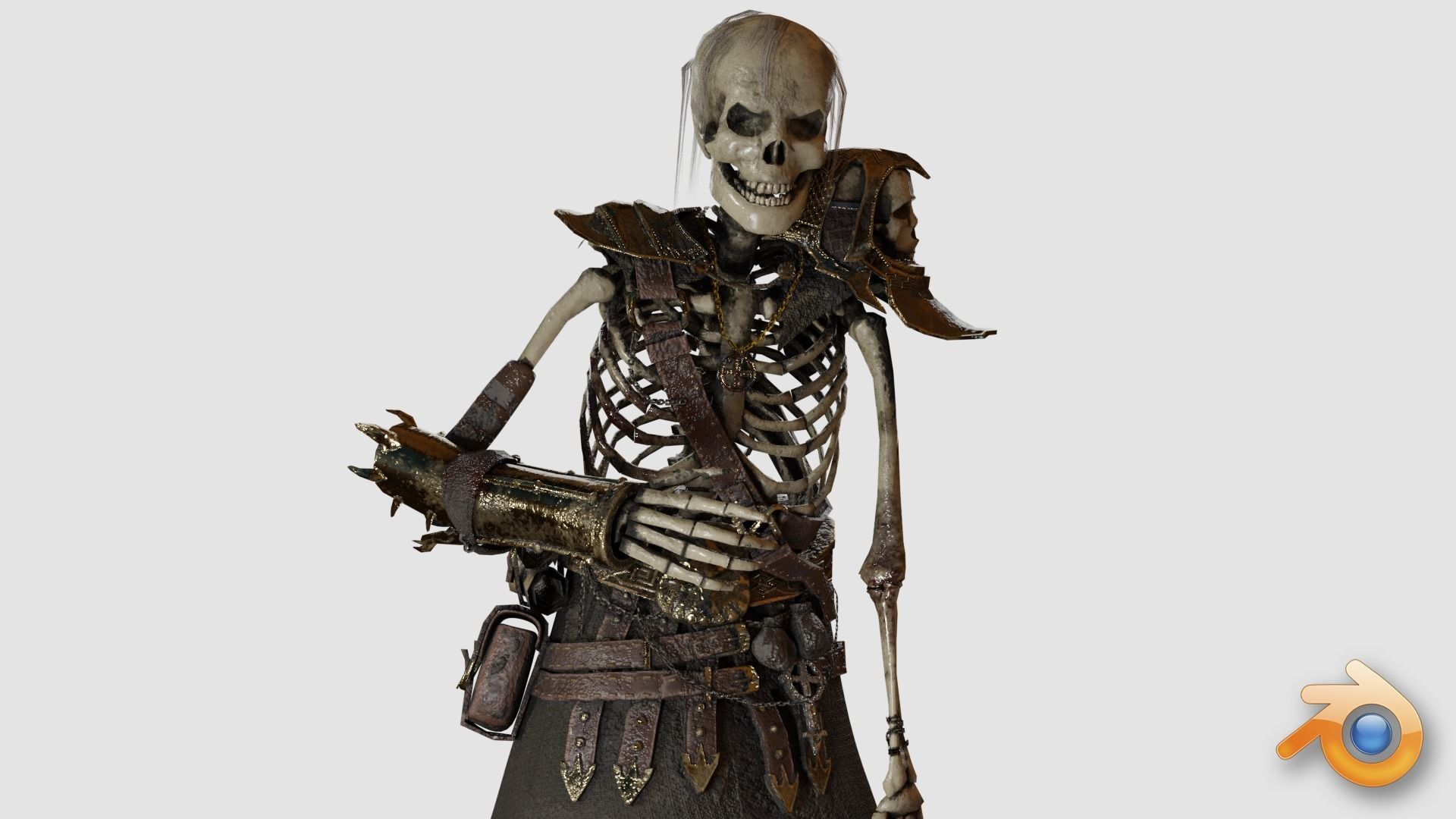 3D model Skeleton Mage VR / AR / low-poly rigged animated | CGTrader