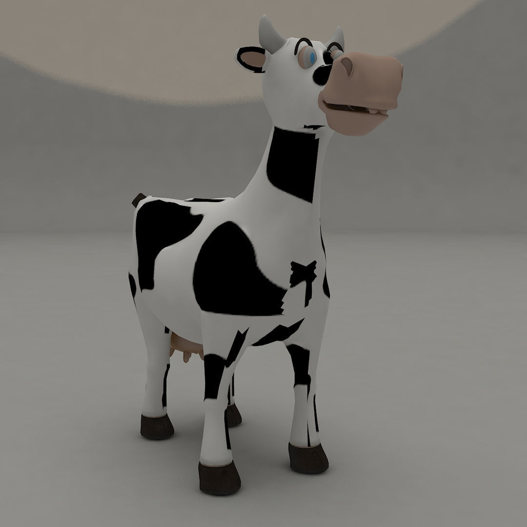 3D model Cartoon Cow Toon Animal VR / AR / low-poly | CGTrader