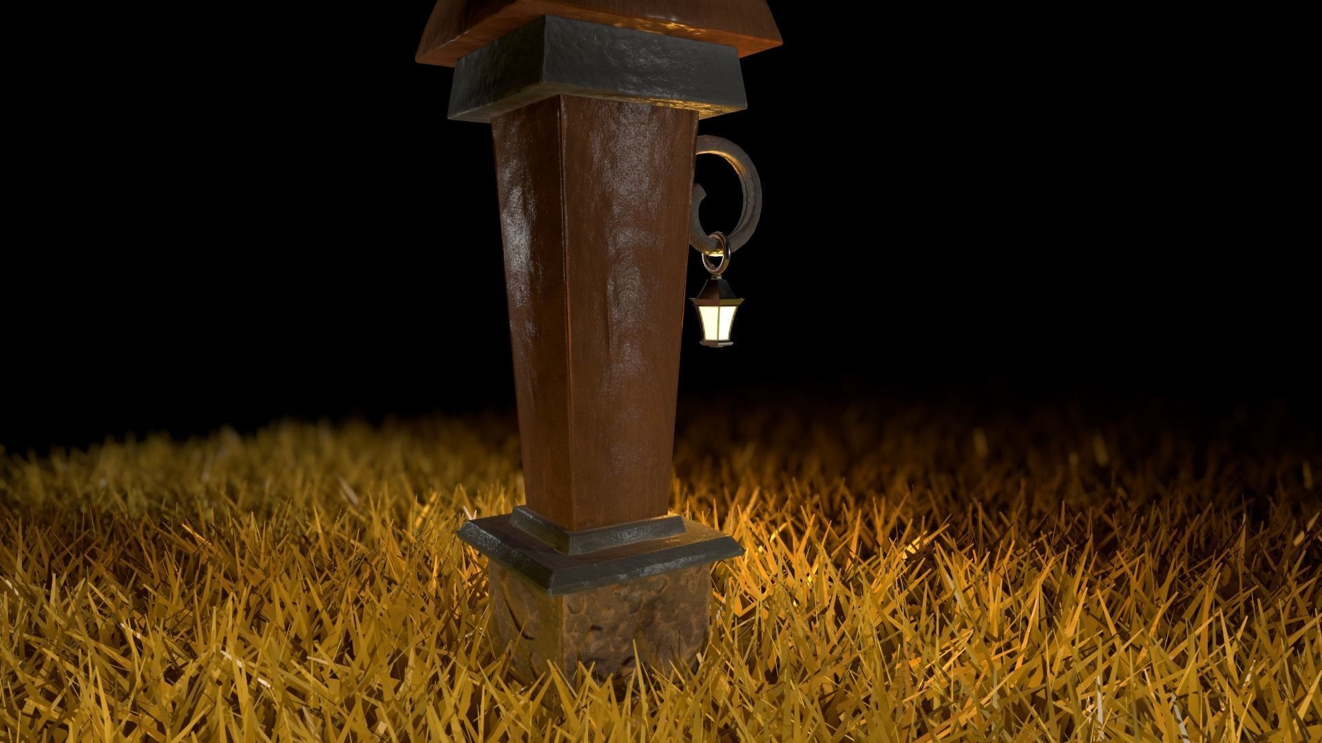 Latern wooden with light free VR / AR / low-poly 3D model | CGTrader