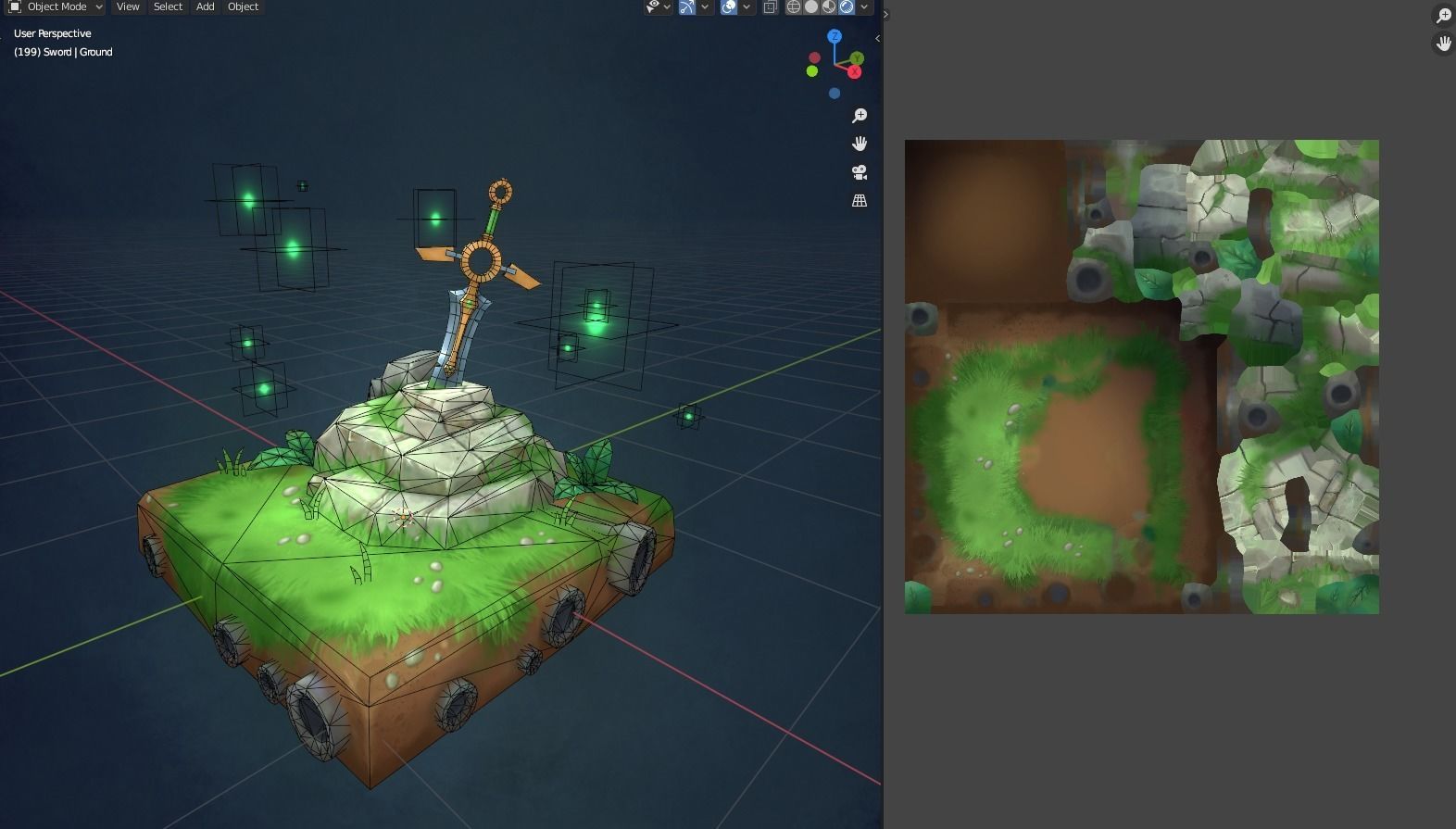 3D model Sword scene VR / AR / low-poly | CGTrader