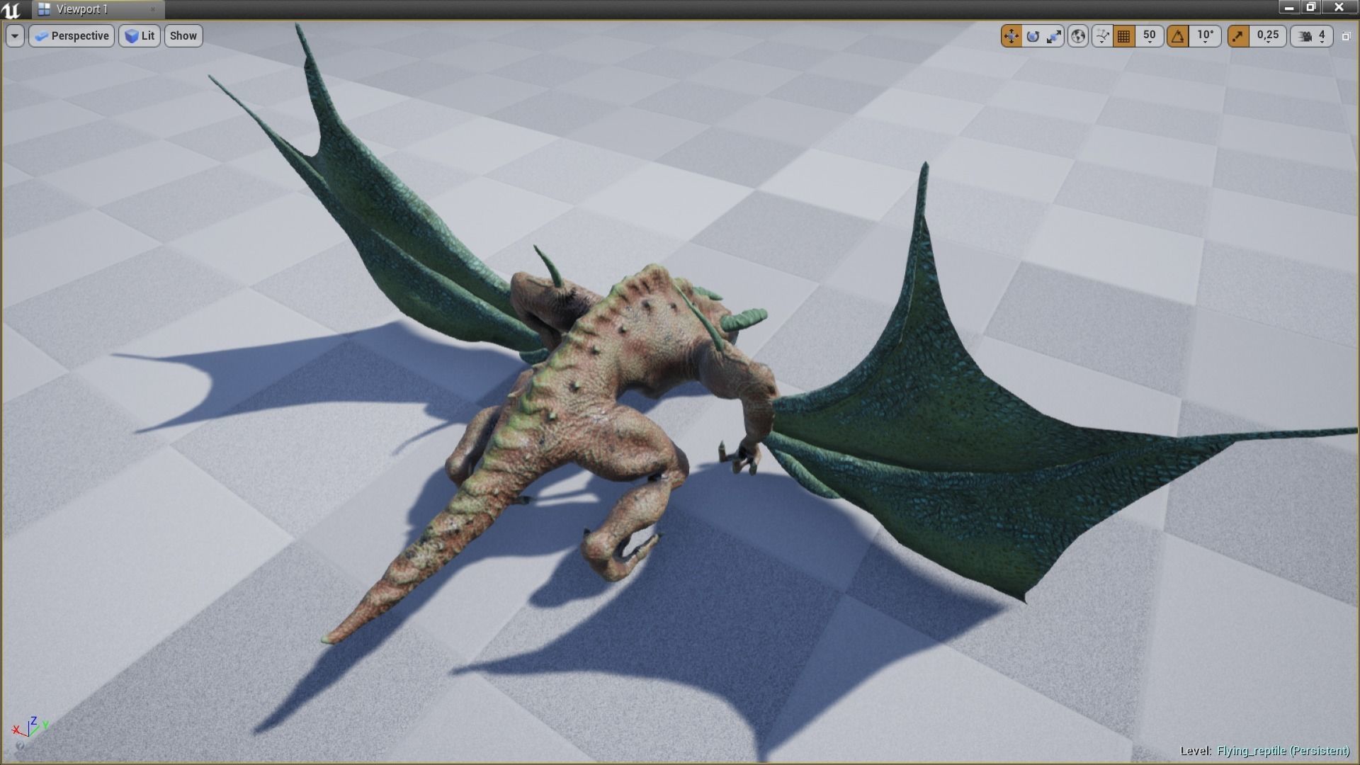 3D model Flying reptile VR / AR / low-poly | CGTrader