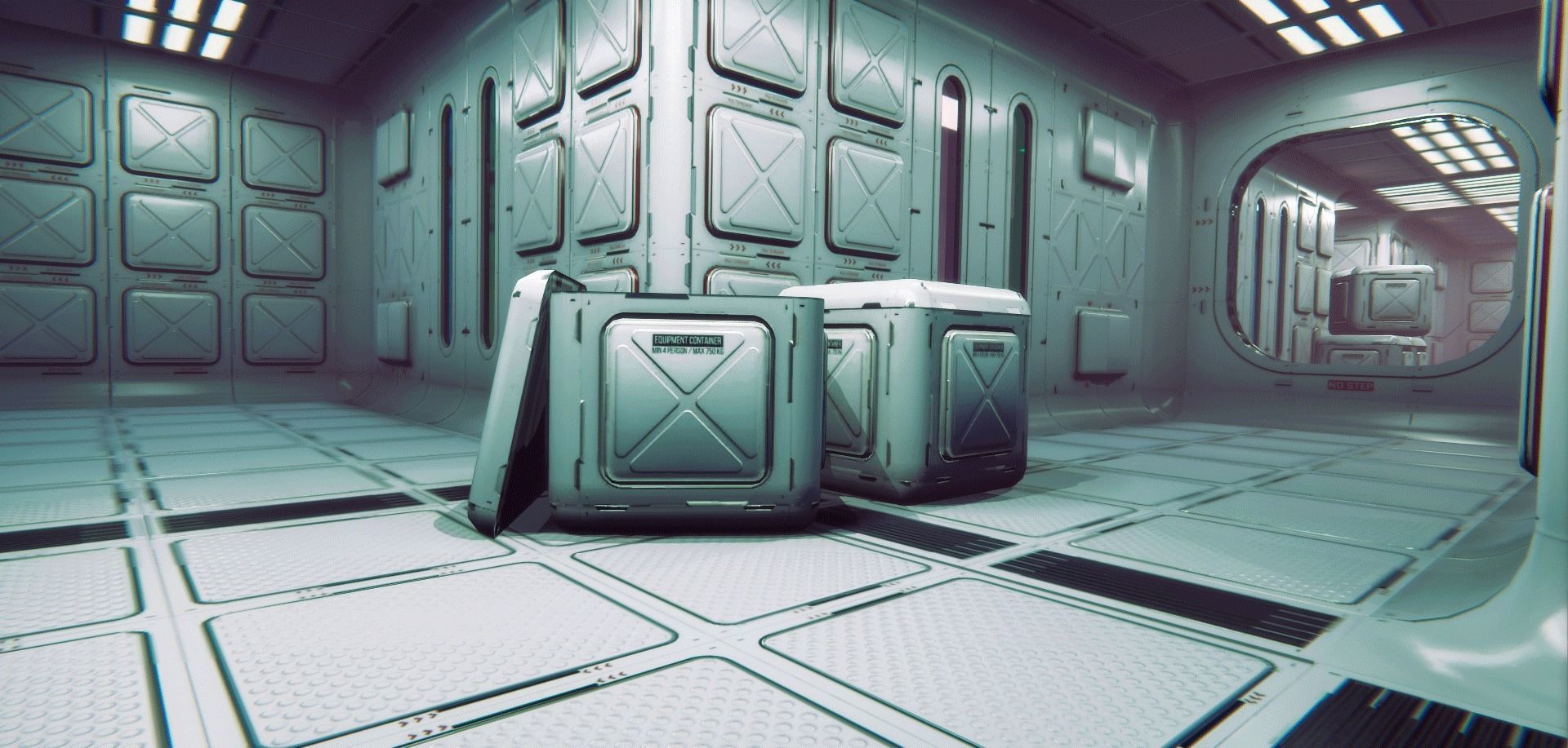 3D model Sci-Fi Corridor Blocks Modular Game-Ready PBR KIT VR / AR ...