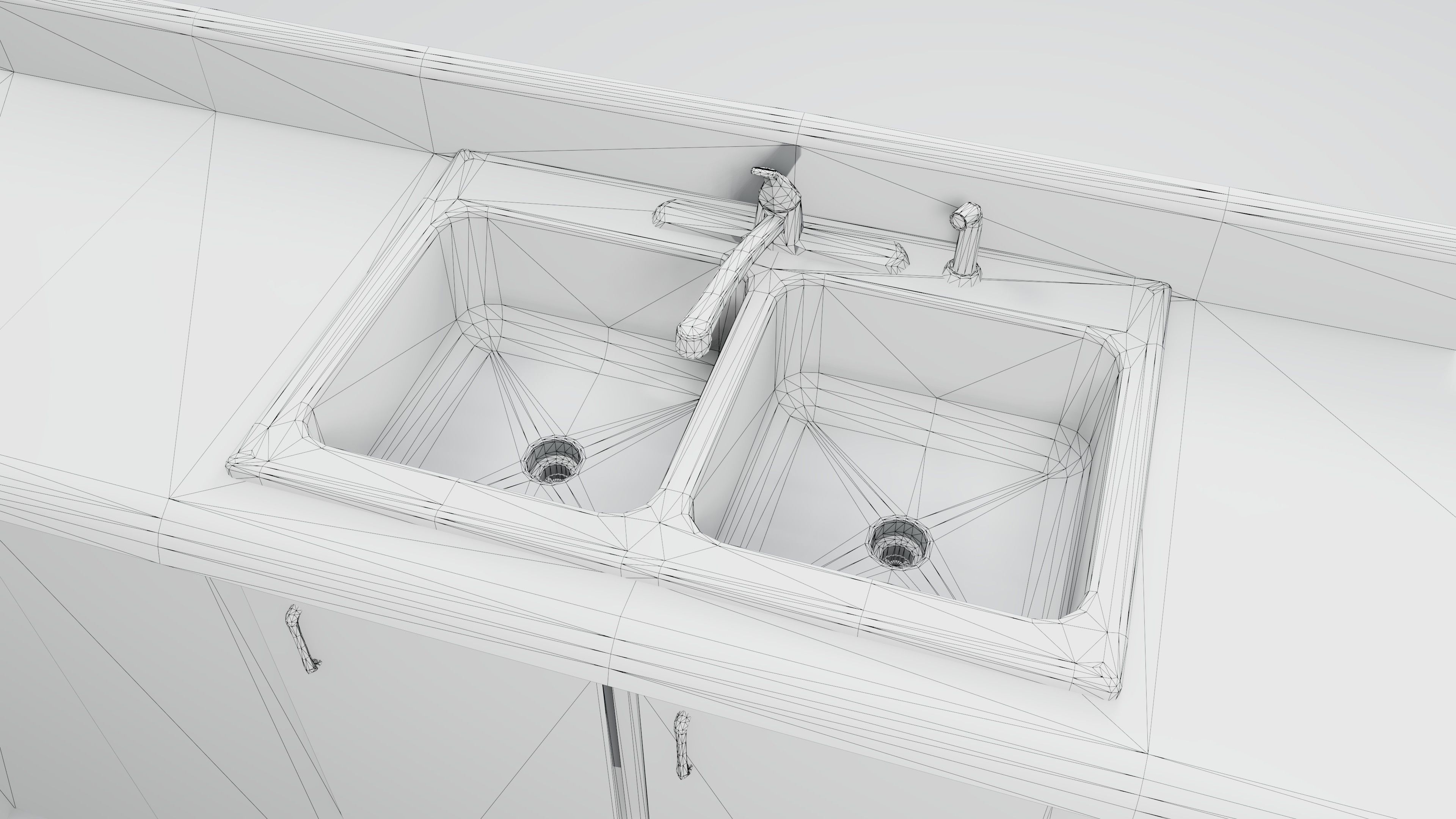 3D model Stained Kitchen Counter VR / AR / low-poly | CGTrader