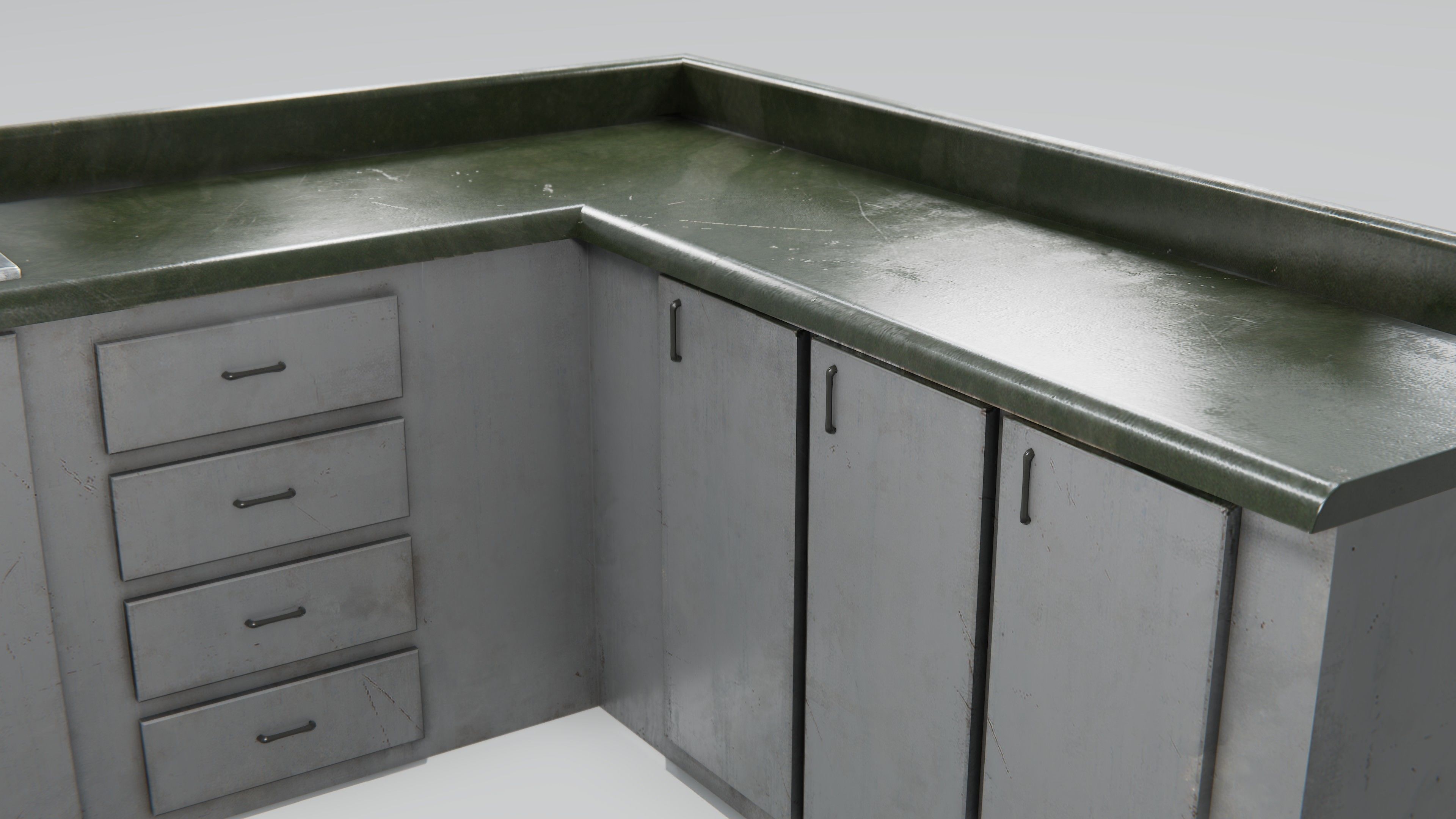 3D model Stained Kitchen Counter VR / AR / low-poly | CGTrader