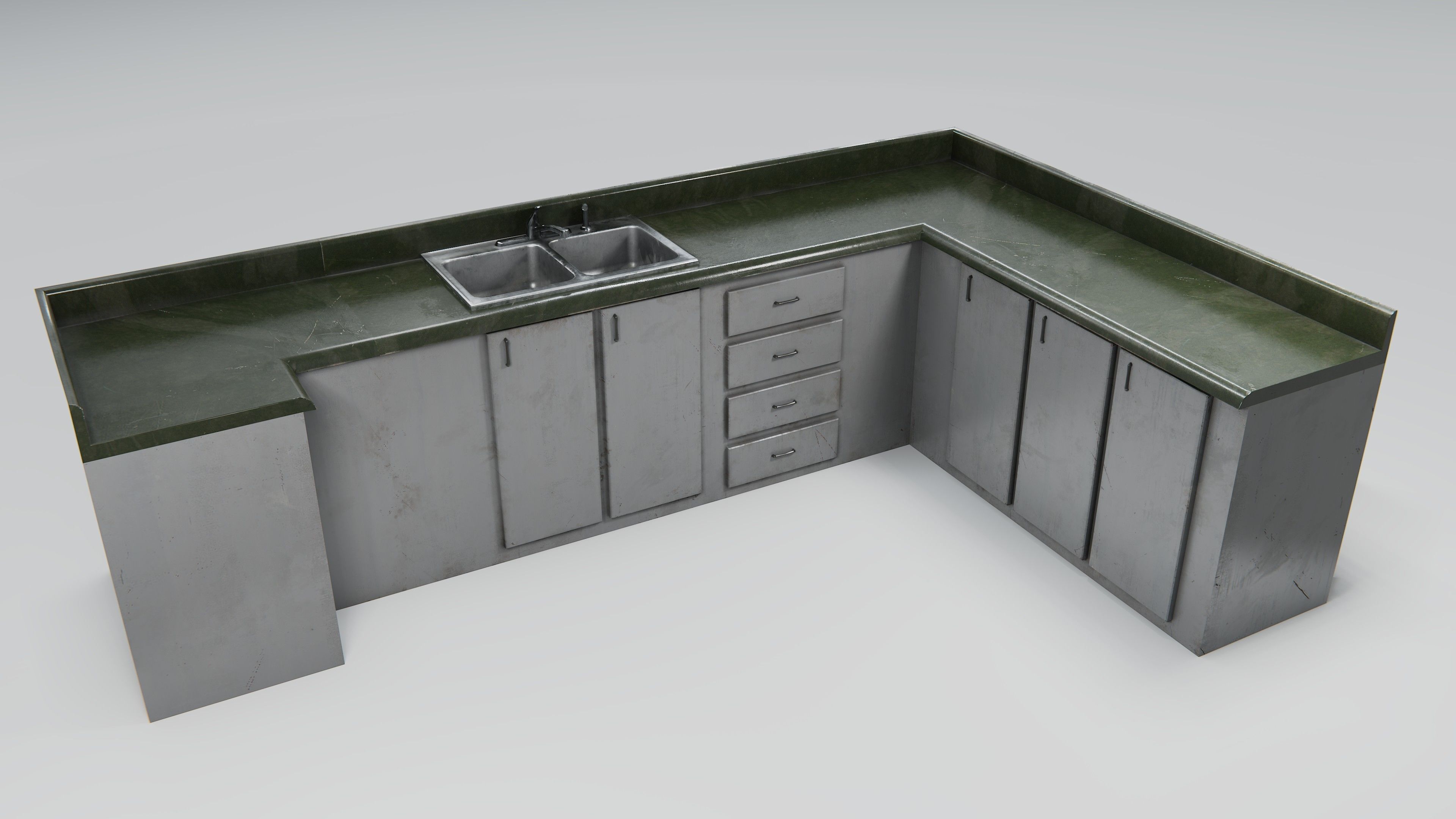3D model Stained Kitchen Counter VR / AR / low-poly | CGTrader