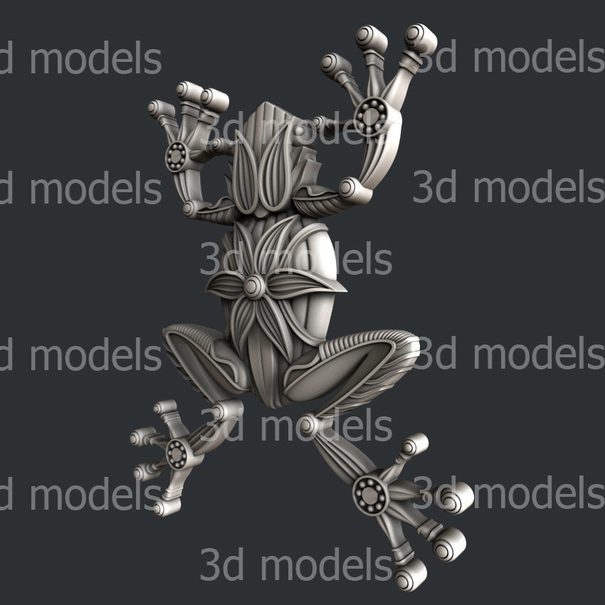 3d STL models for CNC router frog 3D model | CGTrader