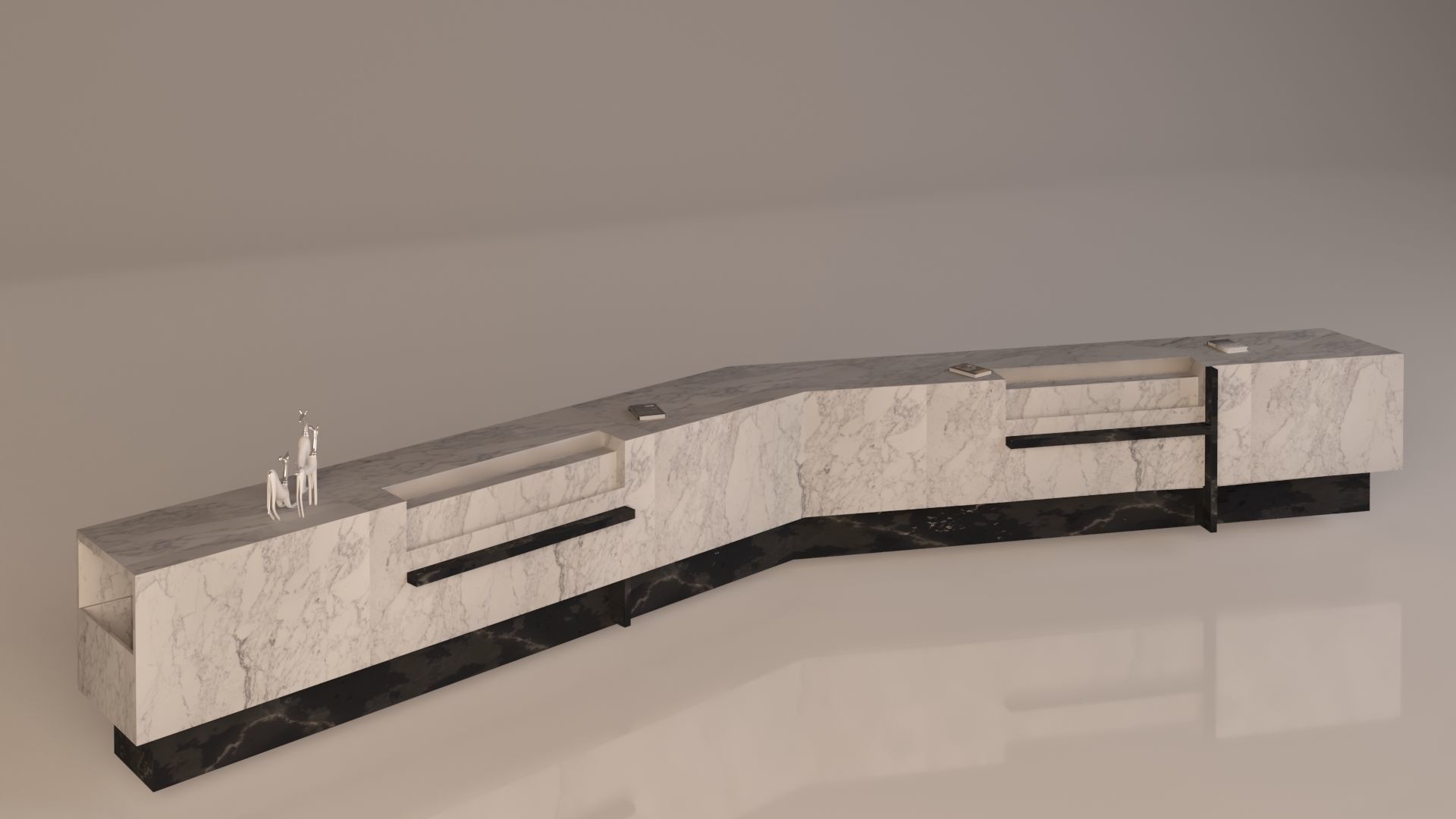 Marble Reception Counter 3D model | CGTrader