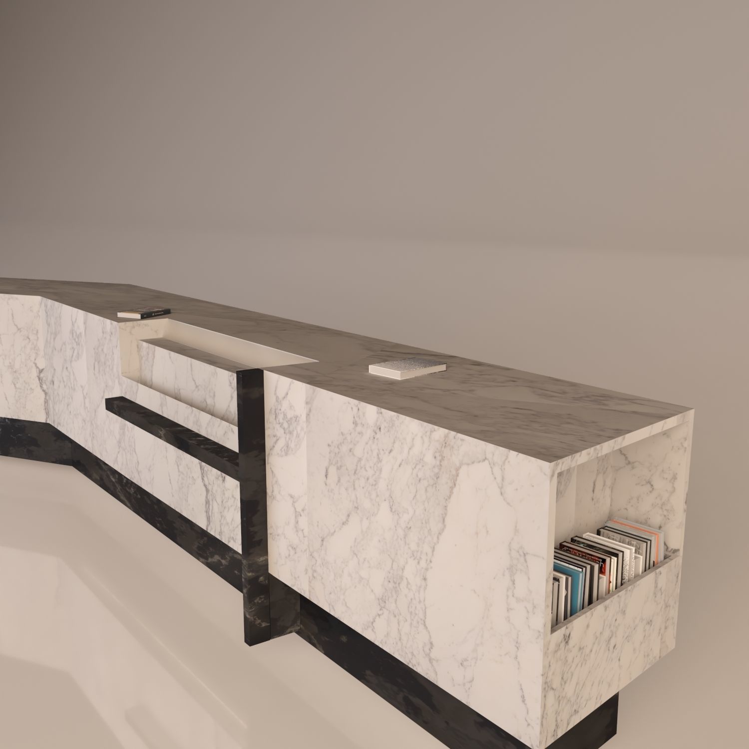 Marble Reception Counter 3D model | CGTrader