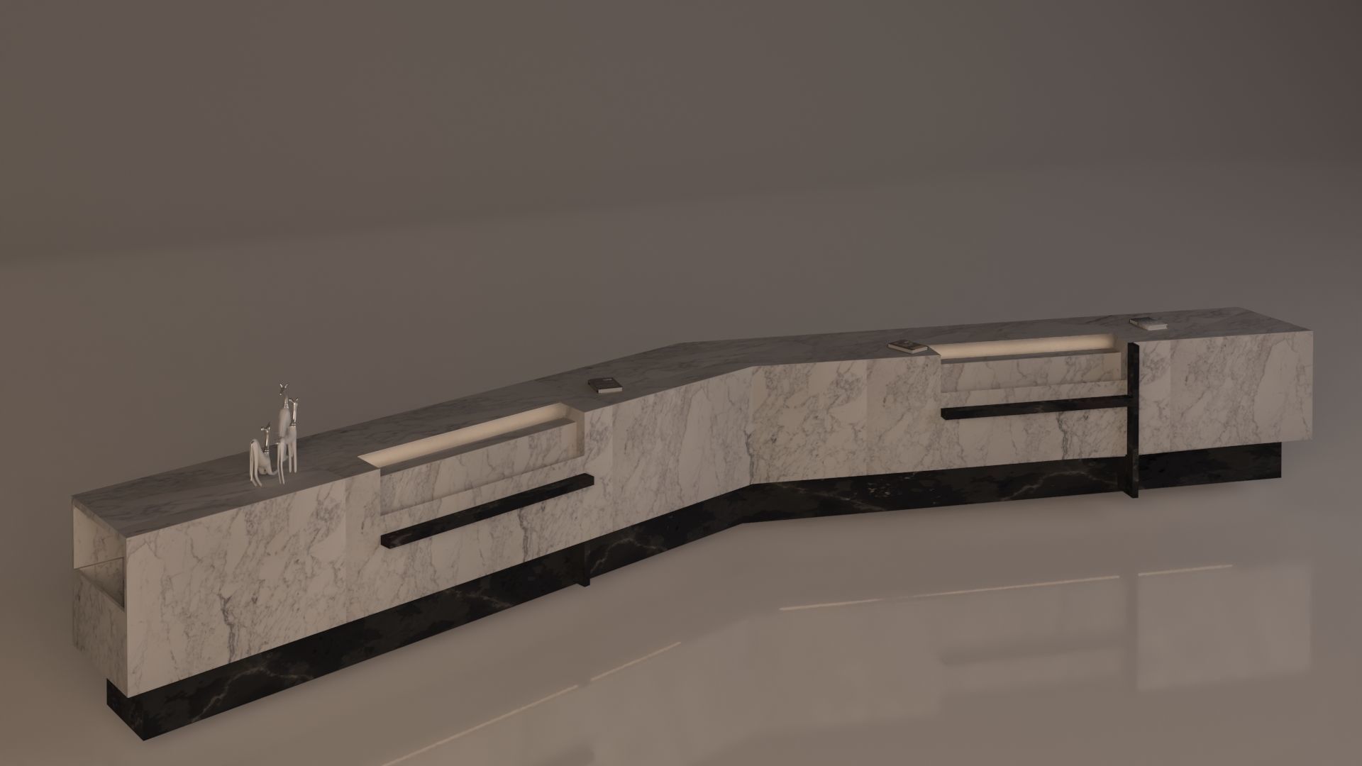 Marble Reception Counter 3D model | CGTrader