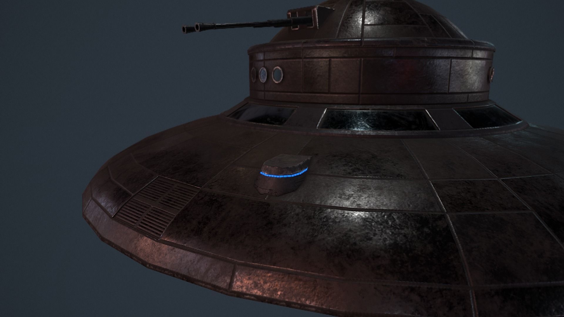 3D model RIGGED WWII German Nazi UFO Prototype Haubenu II VR / AR / low ...