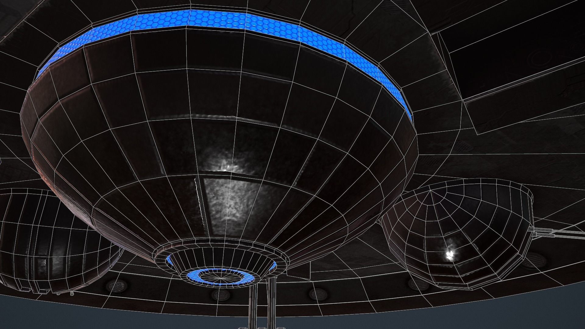 3D model RIGGED WWII German Nazi UFO Prototype Haubenu II VR / AR / low ...