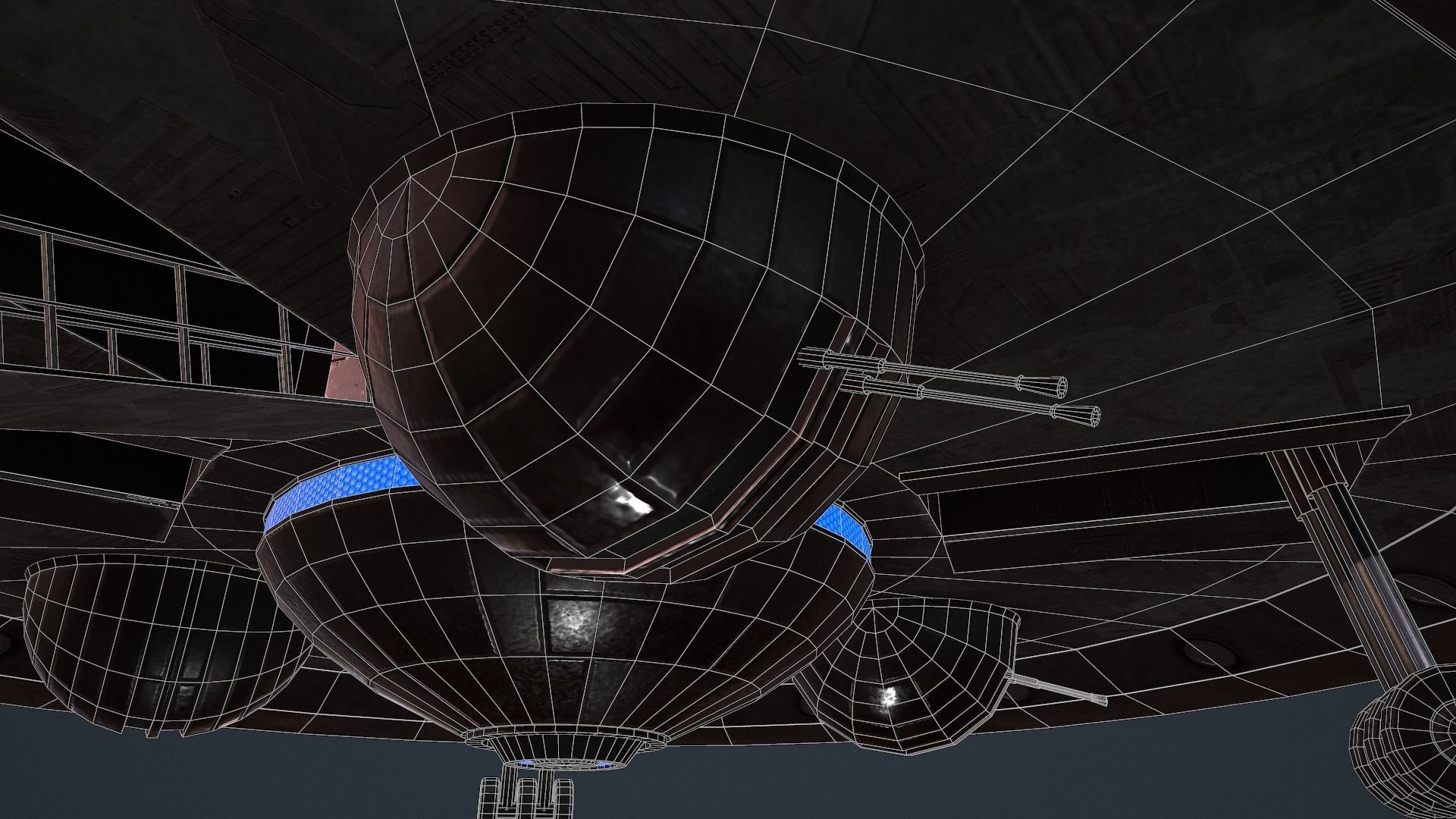 3D model RIGGED WWII German Nazi UFO Prototype Haubenu II VR / AR / low ...