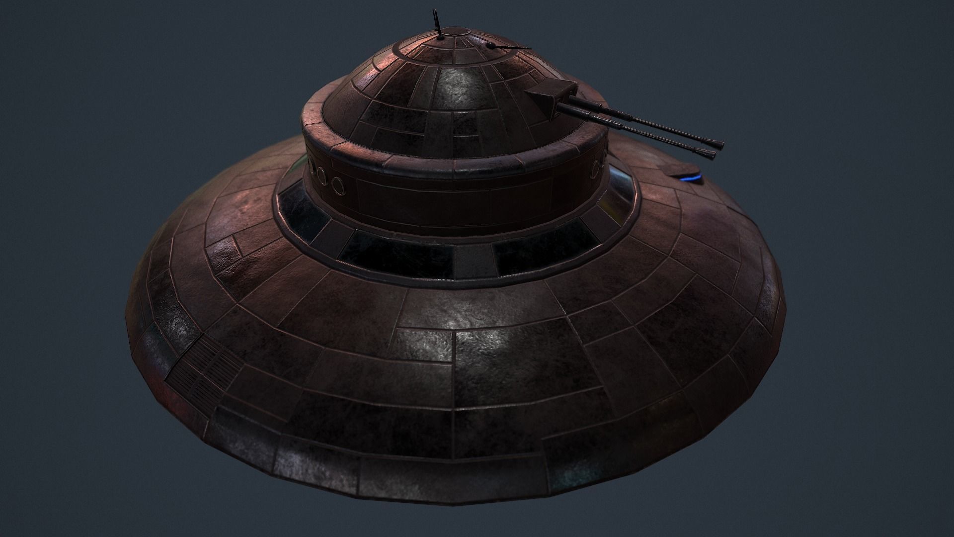 3D model RIGGED WWII German Nazi UFO Prototype Haubenu II VR / AR / low ...